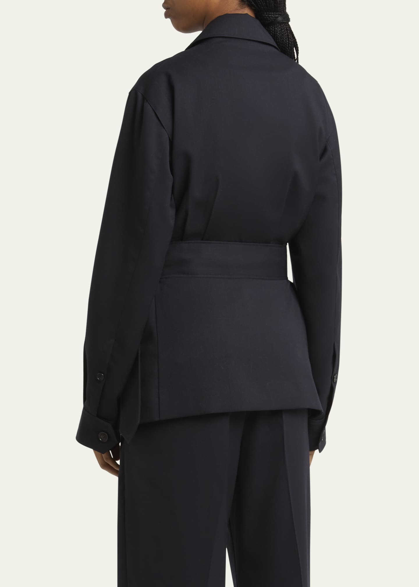 SETCHU Travel Self-Tie Wool Gabardine Safari Jacket - Bergdorf Goodman