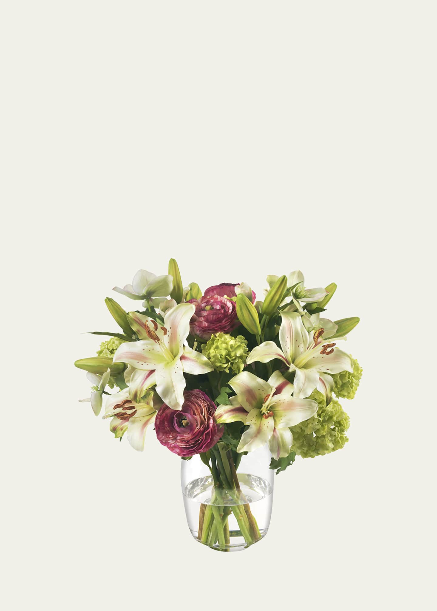 Diane James Lilies, Ranunculus, and Snowballs 16" Faux Floral ...