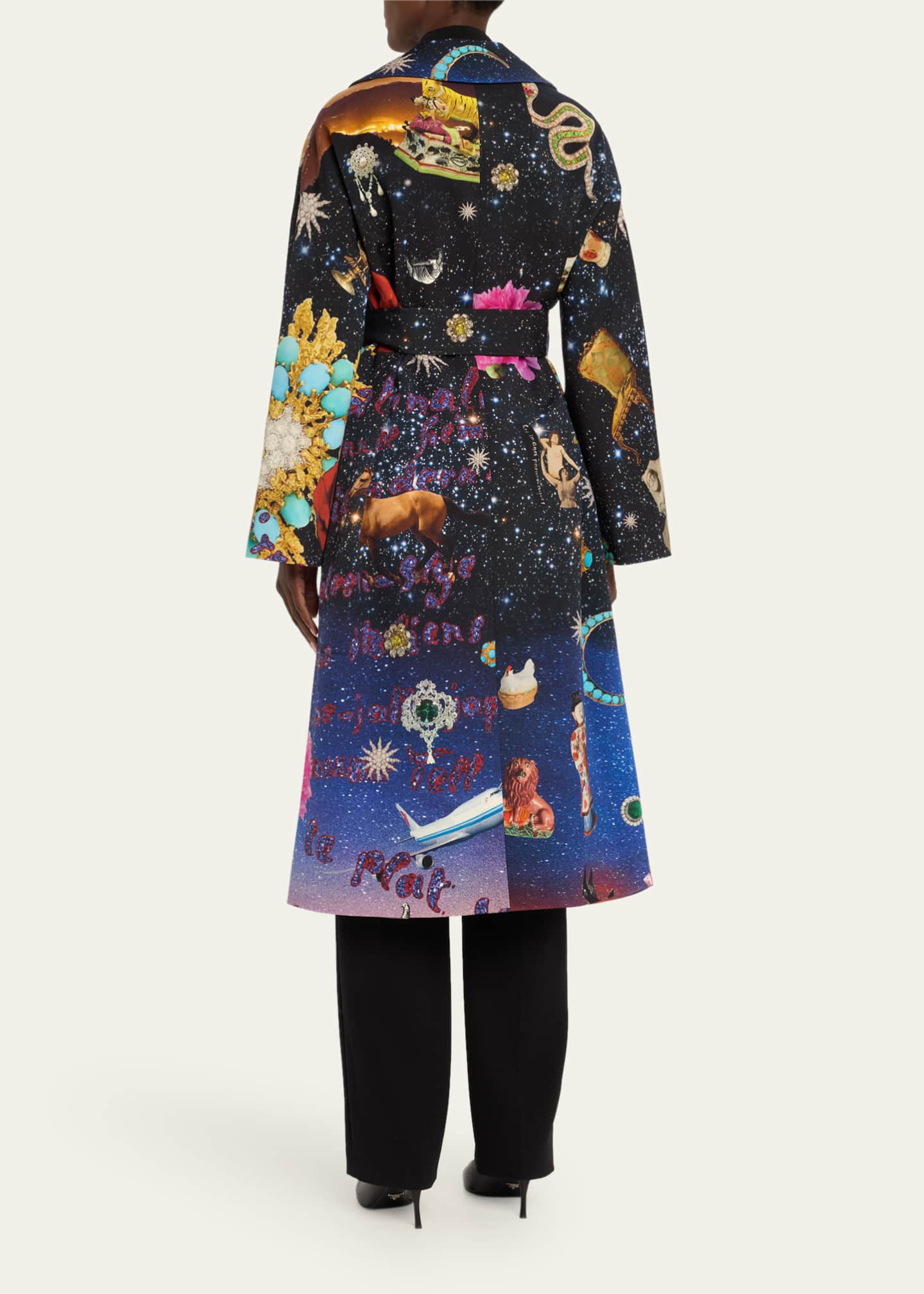 Libertine Vienna Starry Night Redux Belted Long Wrap Coat - Bergdorf ...