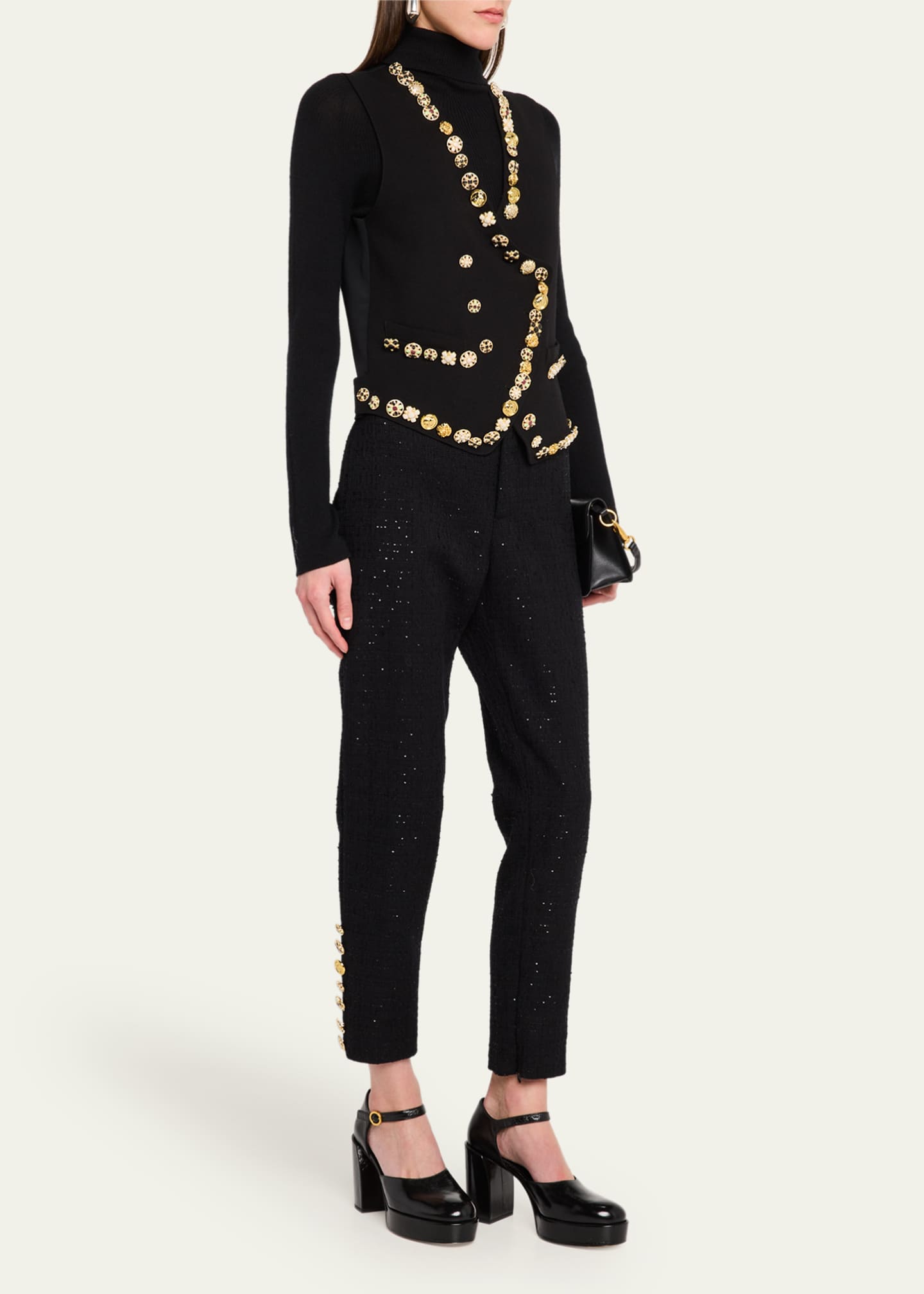 Libertine Novelty Button Luxe Double-Breasted Waistcoat - Bergdorf Goodman