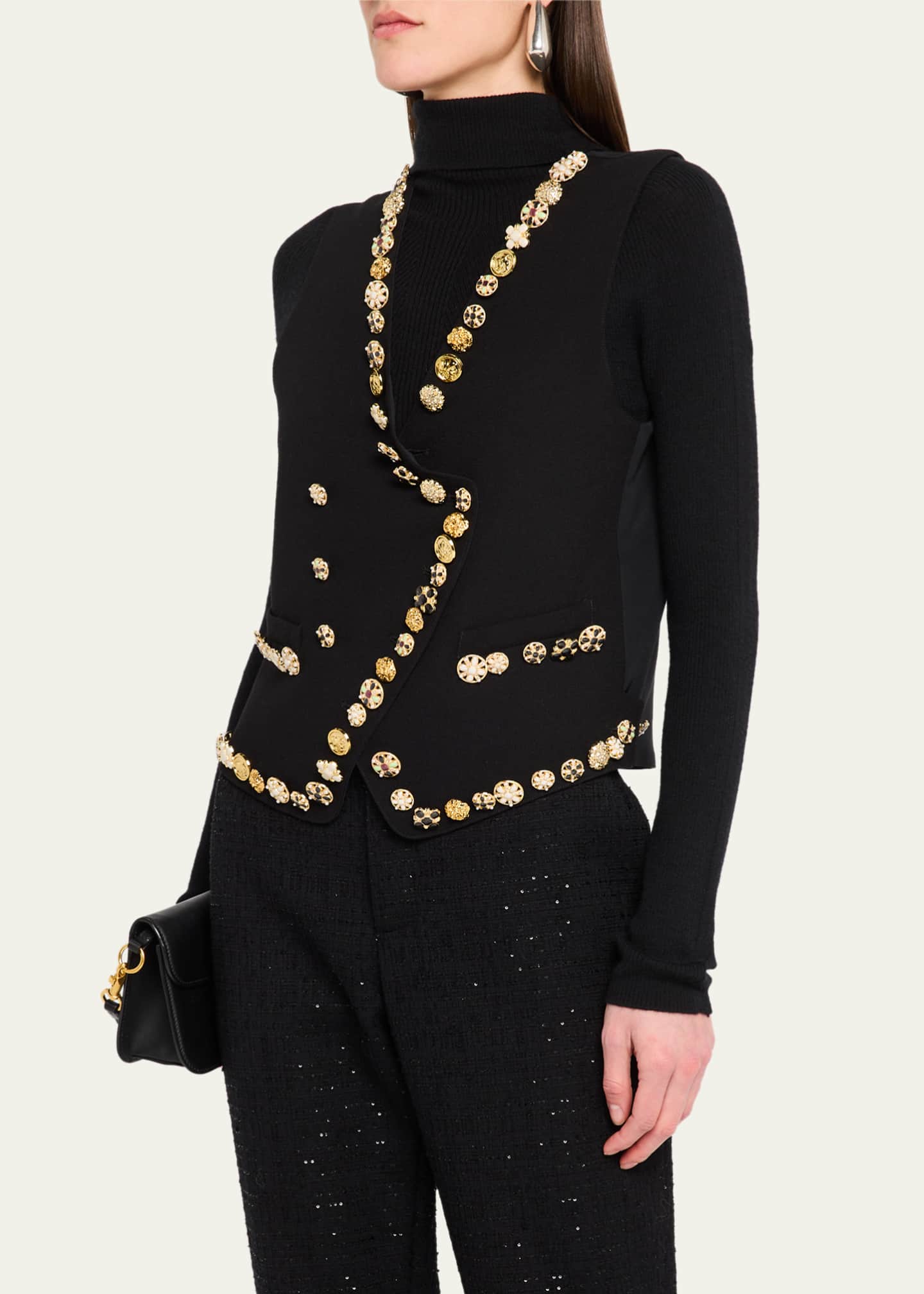 Libertine Novelty Button Luxe Double-Breasted Waistcoat - Bergdorf Goodman