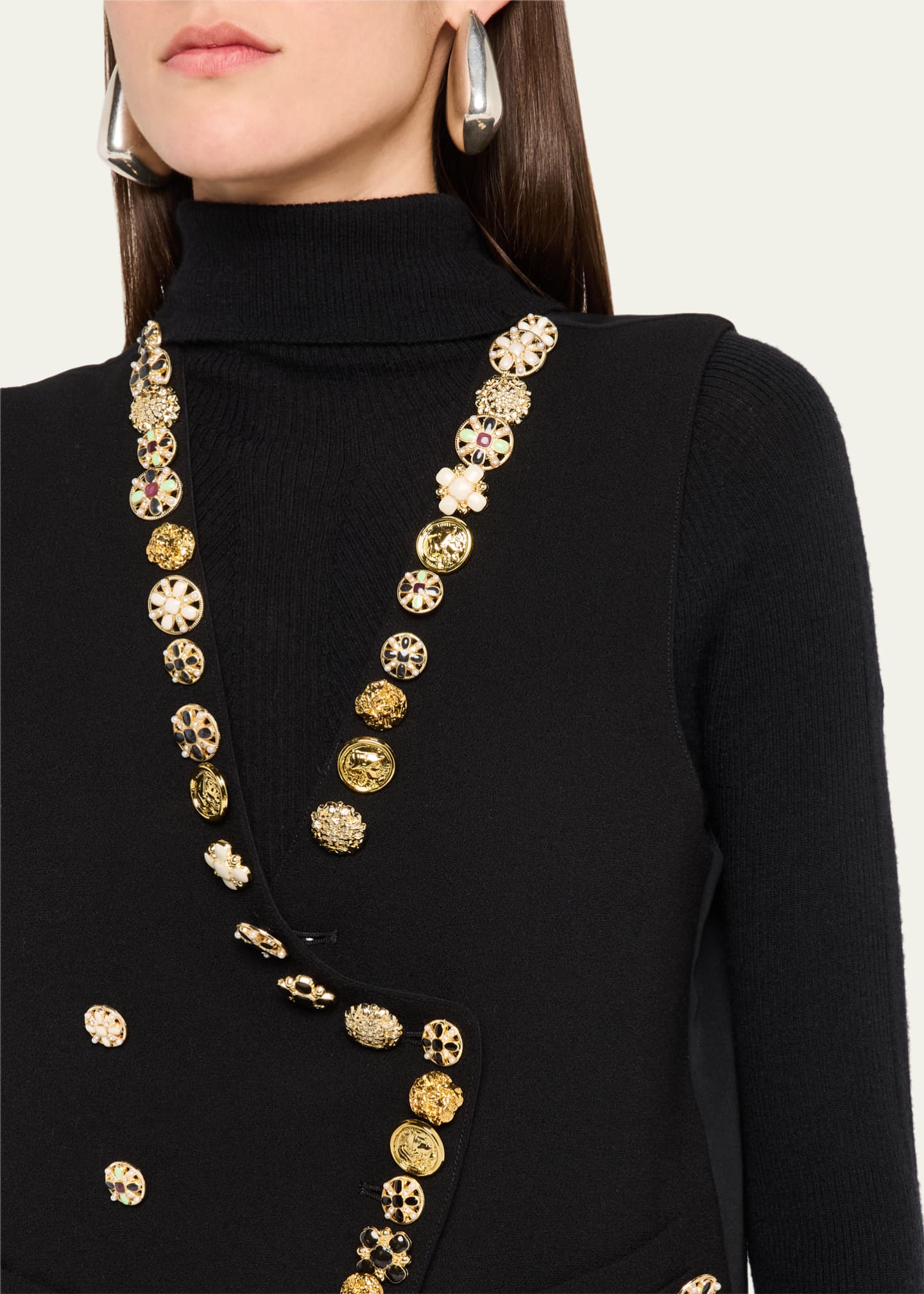 Libertine Novelty Button Luxe Double-Breasted Waistcoat - Bergdorf Goodman