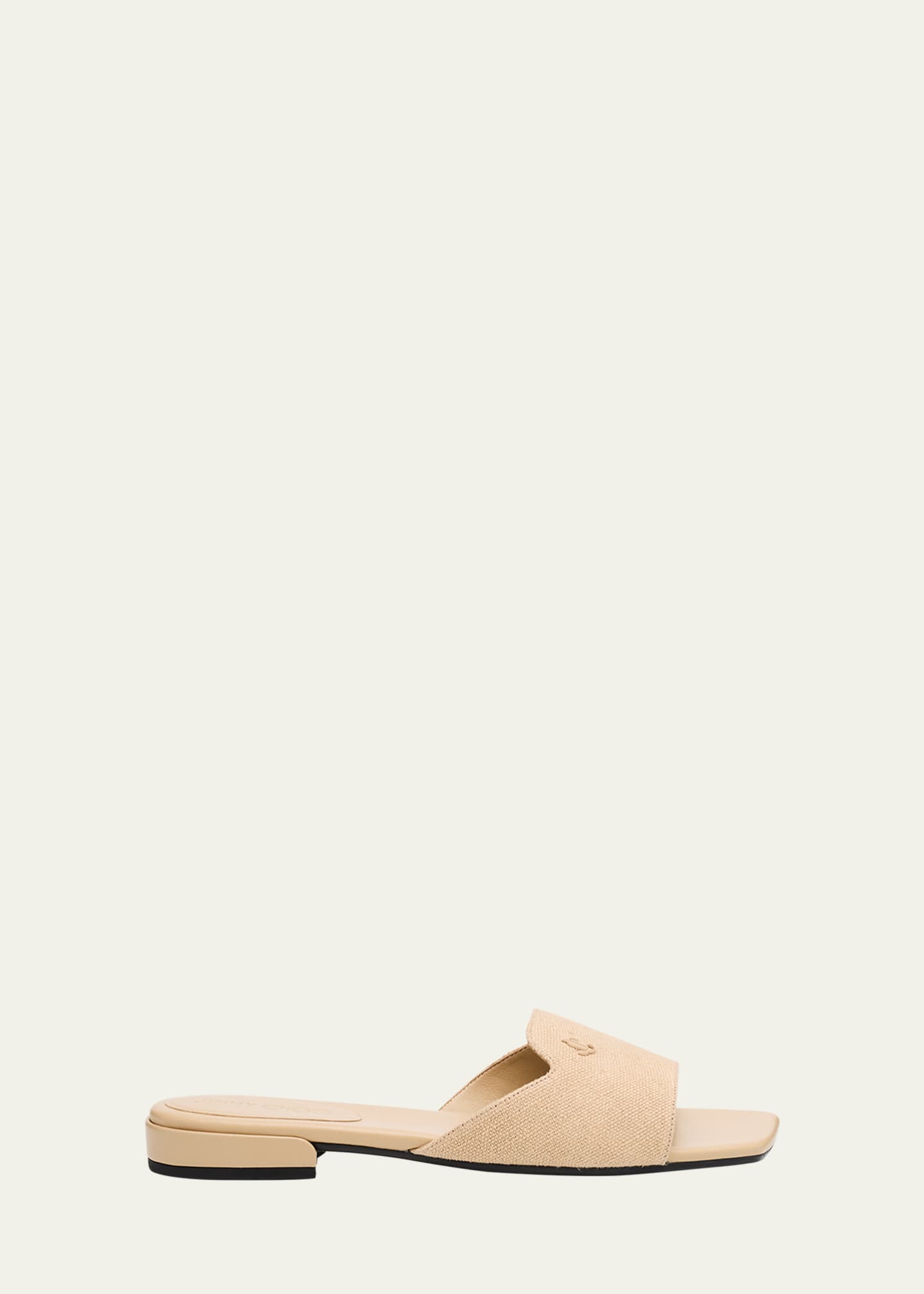 Jimmy Choo Dina Linen Flat Slide Style - Bergdorf Goodman Jimmy Choo Dina Linen Flat Slide Style - Bergdorf Goodman