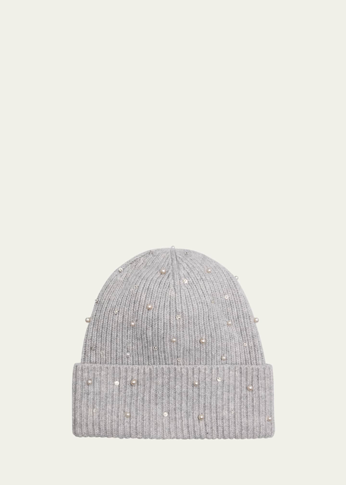 Carolyn Rowan Cashmere Crystal-Embellished Beanie Hat - Bergdorf Goodman