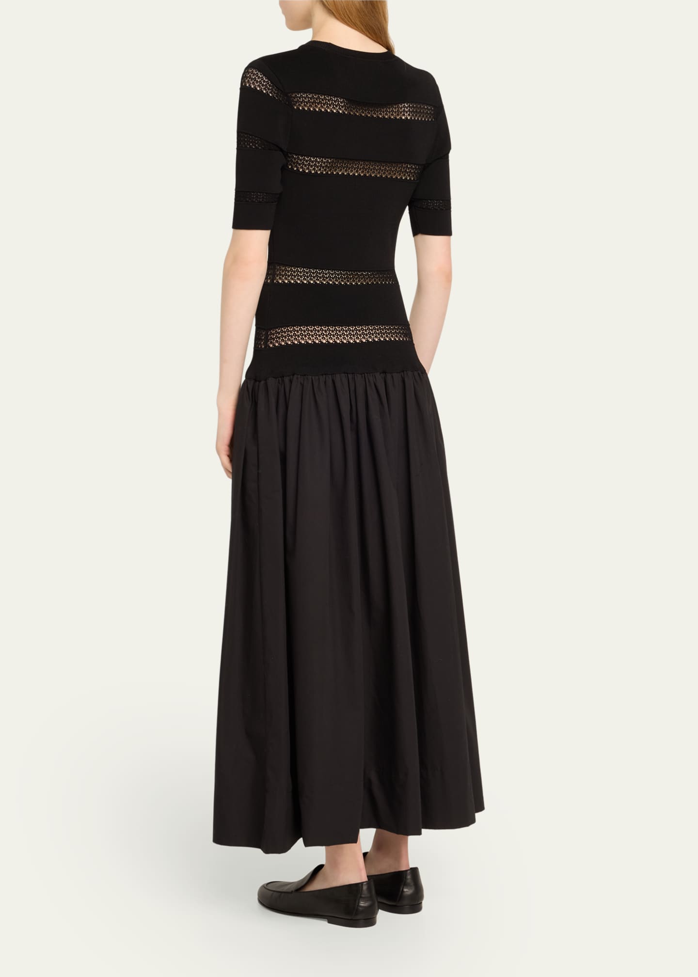 Sea Devon Knit Lace-Inset Combo Maxi Dress - Bergdorf Goodman