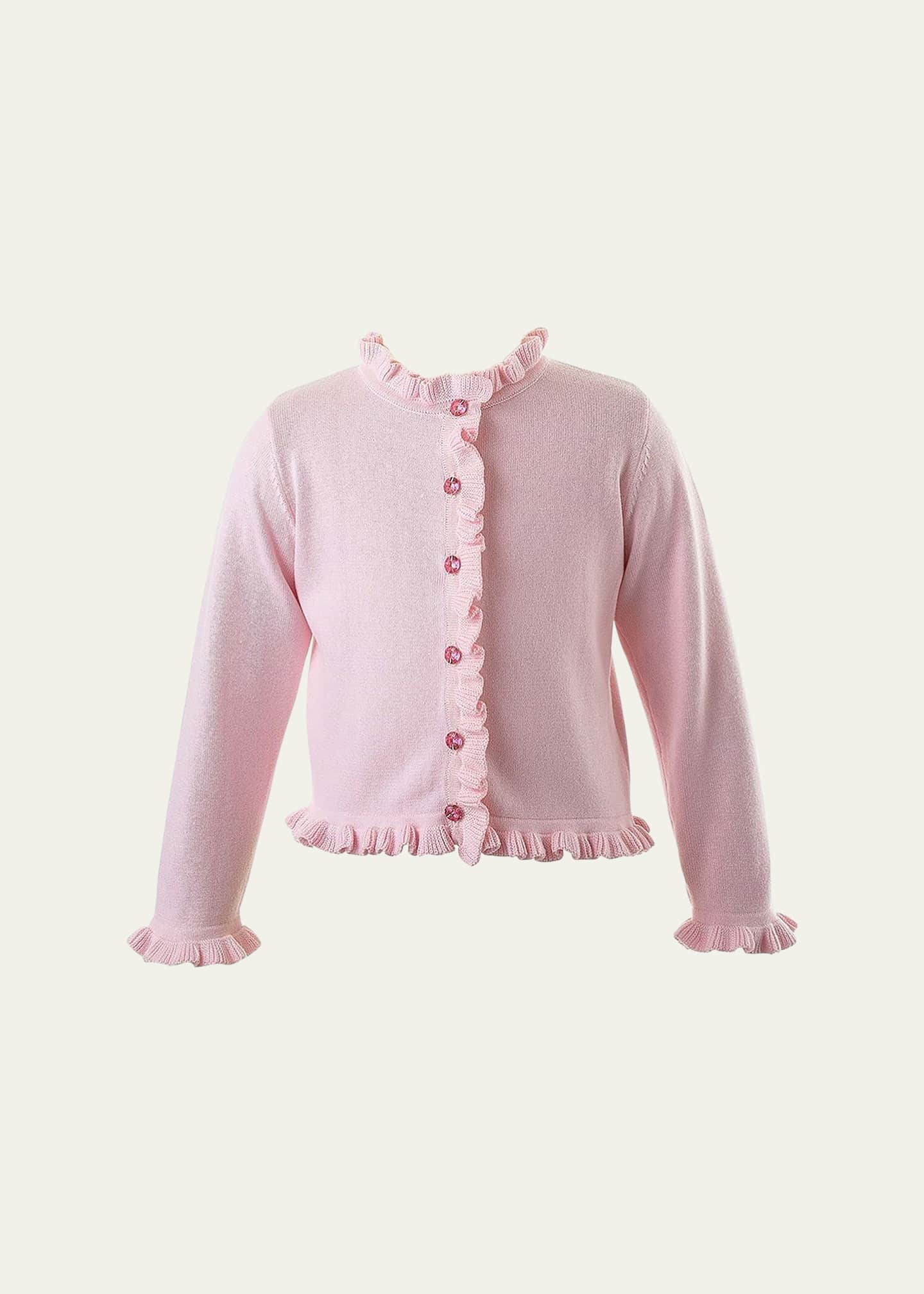 Rachel Riley Girl's Button Front Frill Cardigan, Size 2-14 - Bergdorf ...