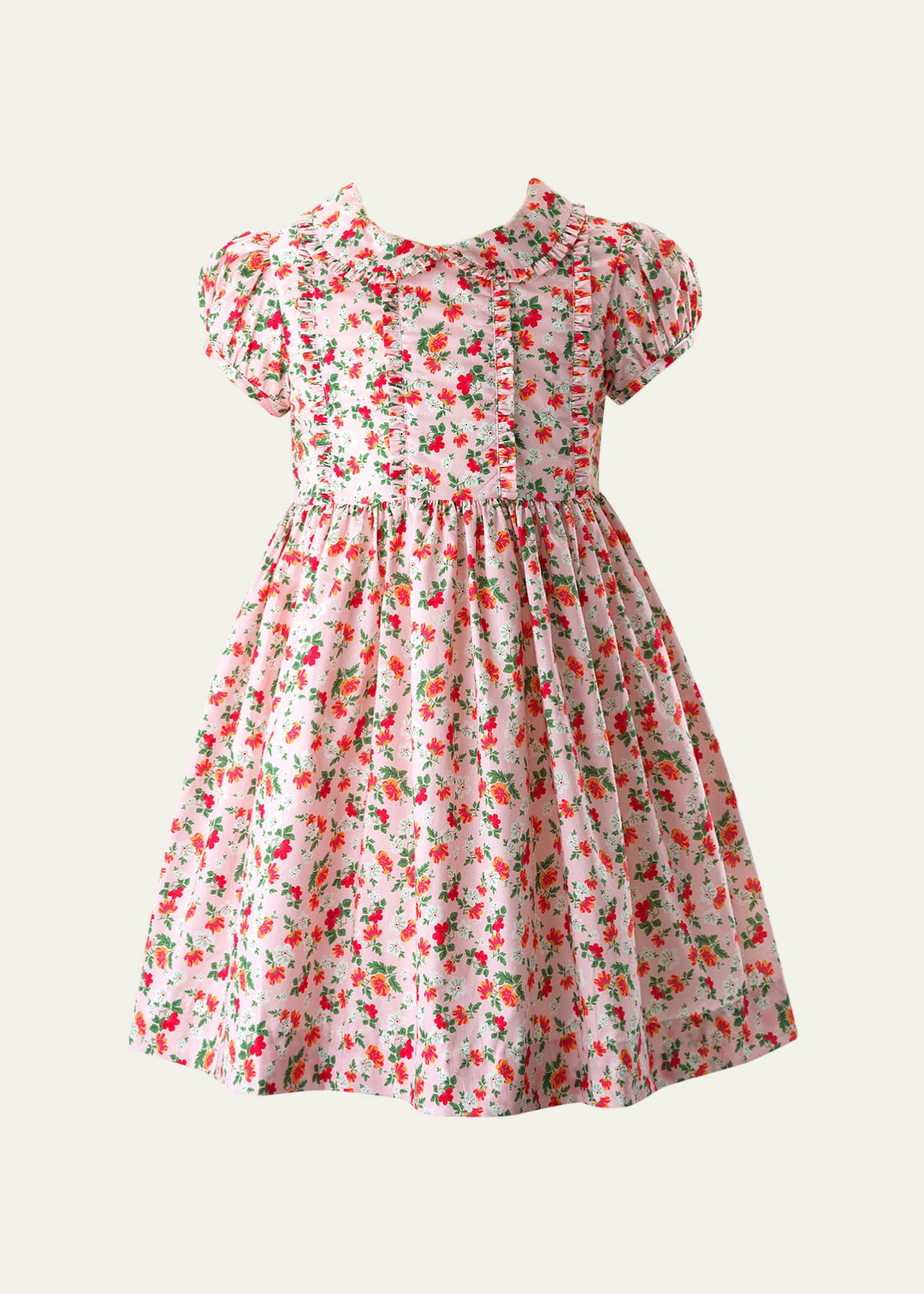 Rachel Riley Girl's Micro Floral-Print Frill Dress, Size 2-10 ...