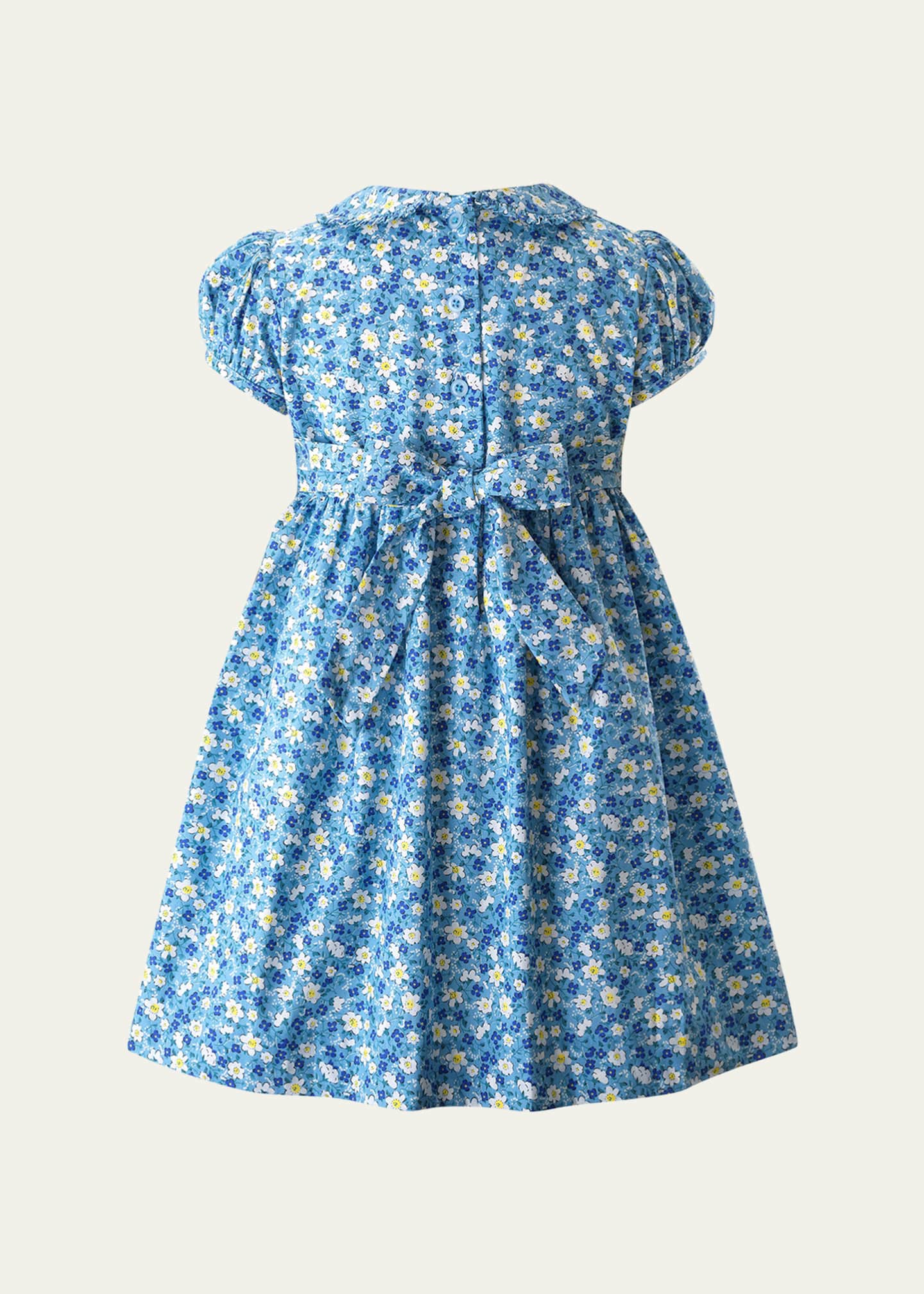 Rachel Riley Girl's Micro Floral-Print Frill Dress, Size 2-10 ...