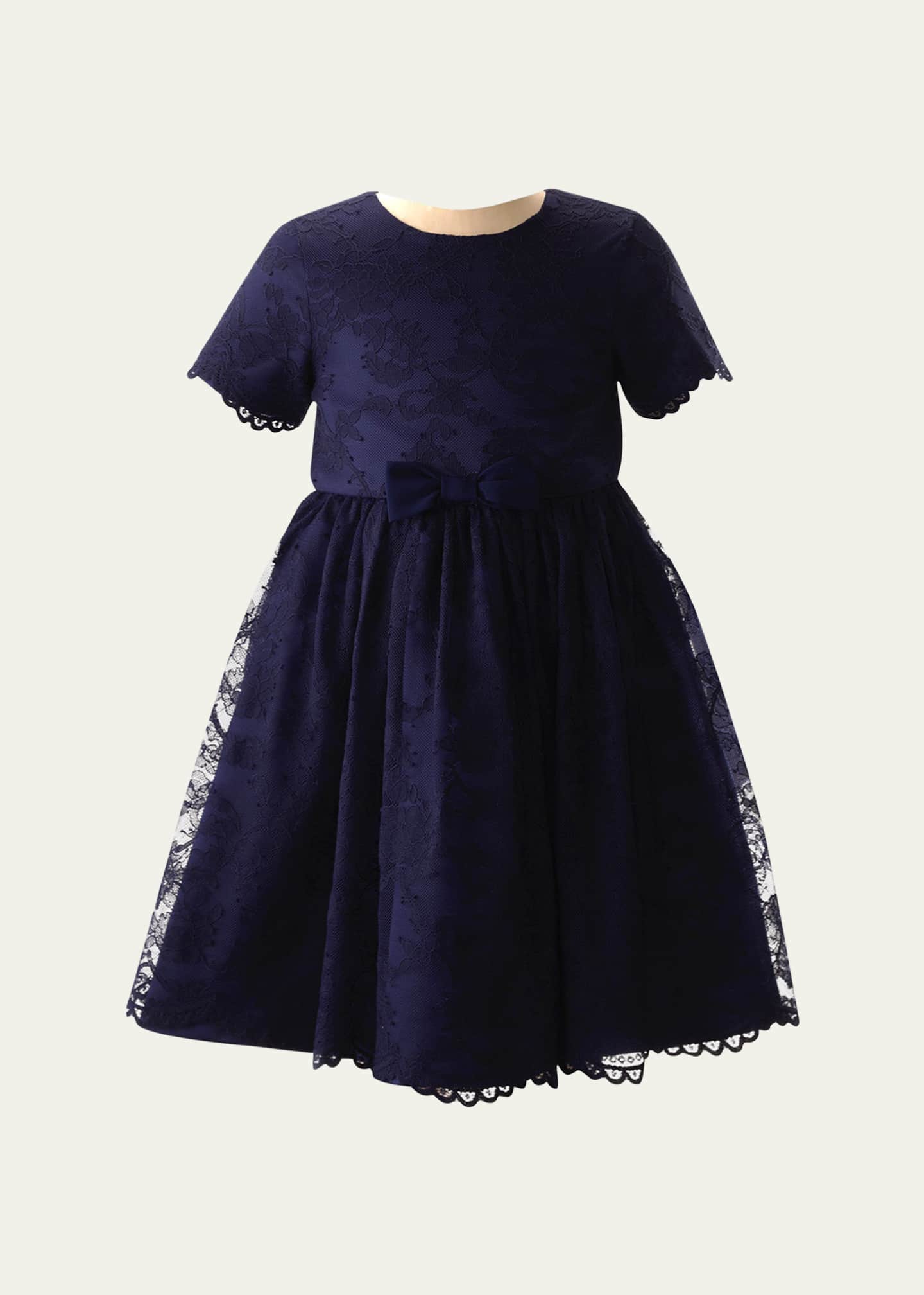 Rachel Riley Girl's Lace Scalloped Party Dress, Size 2-14 - Bergdorf ...