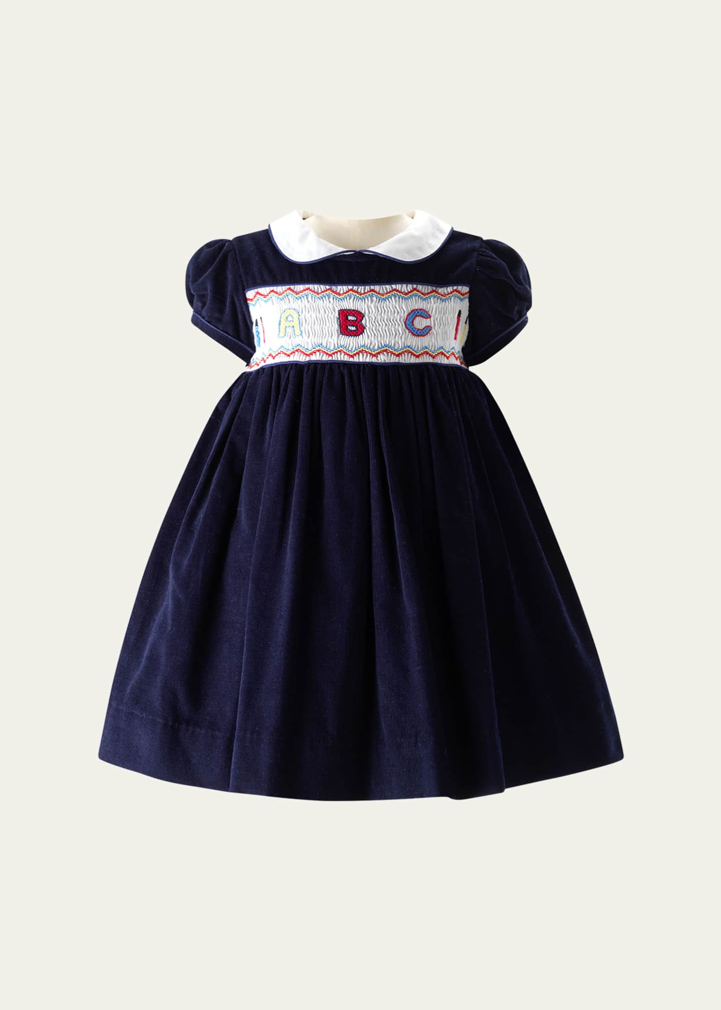 Rachel Riley Girl's ABC Smocked Dress W/ Bloomers, Size 6M-24M ...