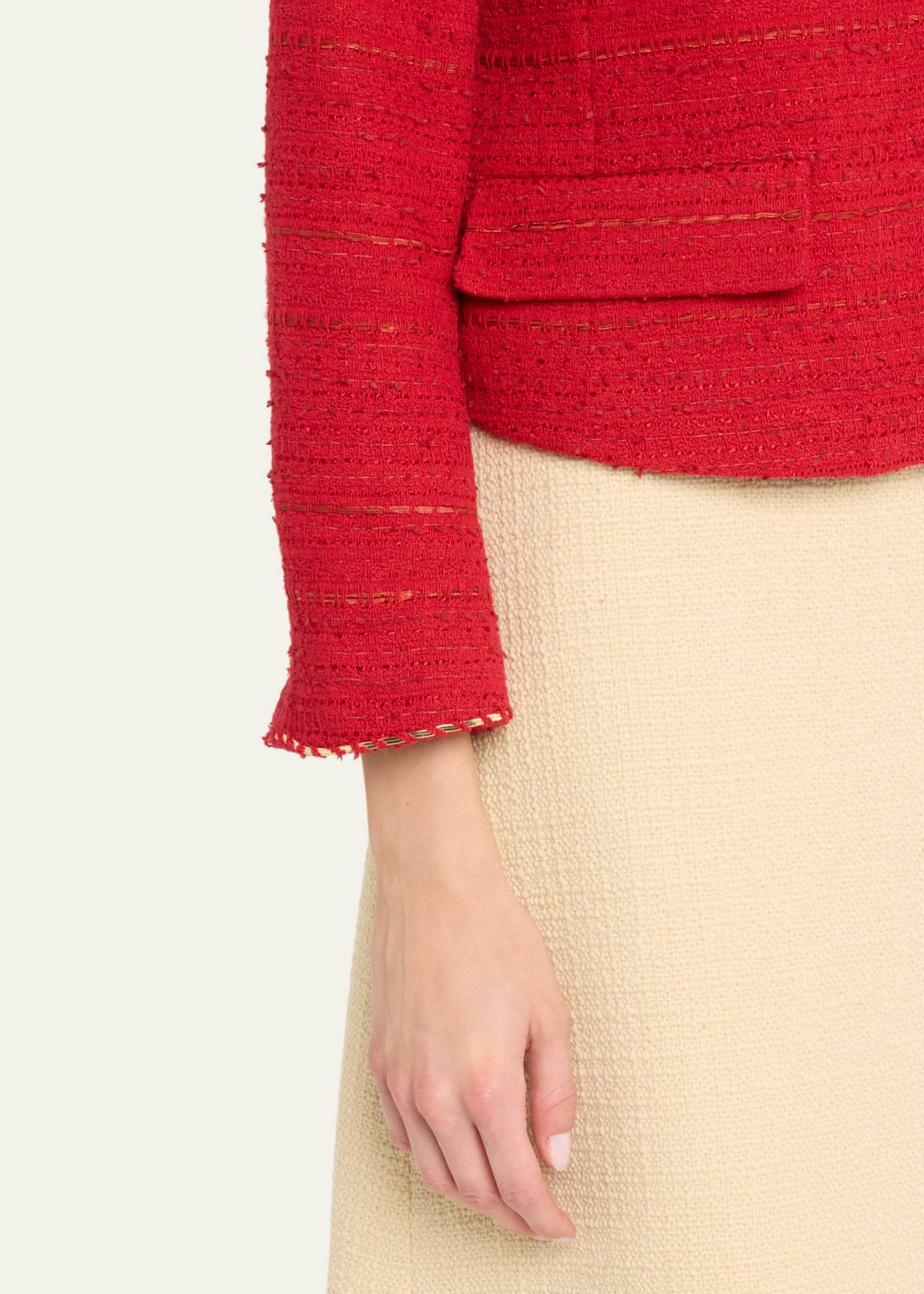 Kobi Halperin Clara Metallic-Trim Textured Tweed Jacket - Bergdorf Goodman