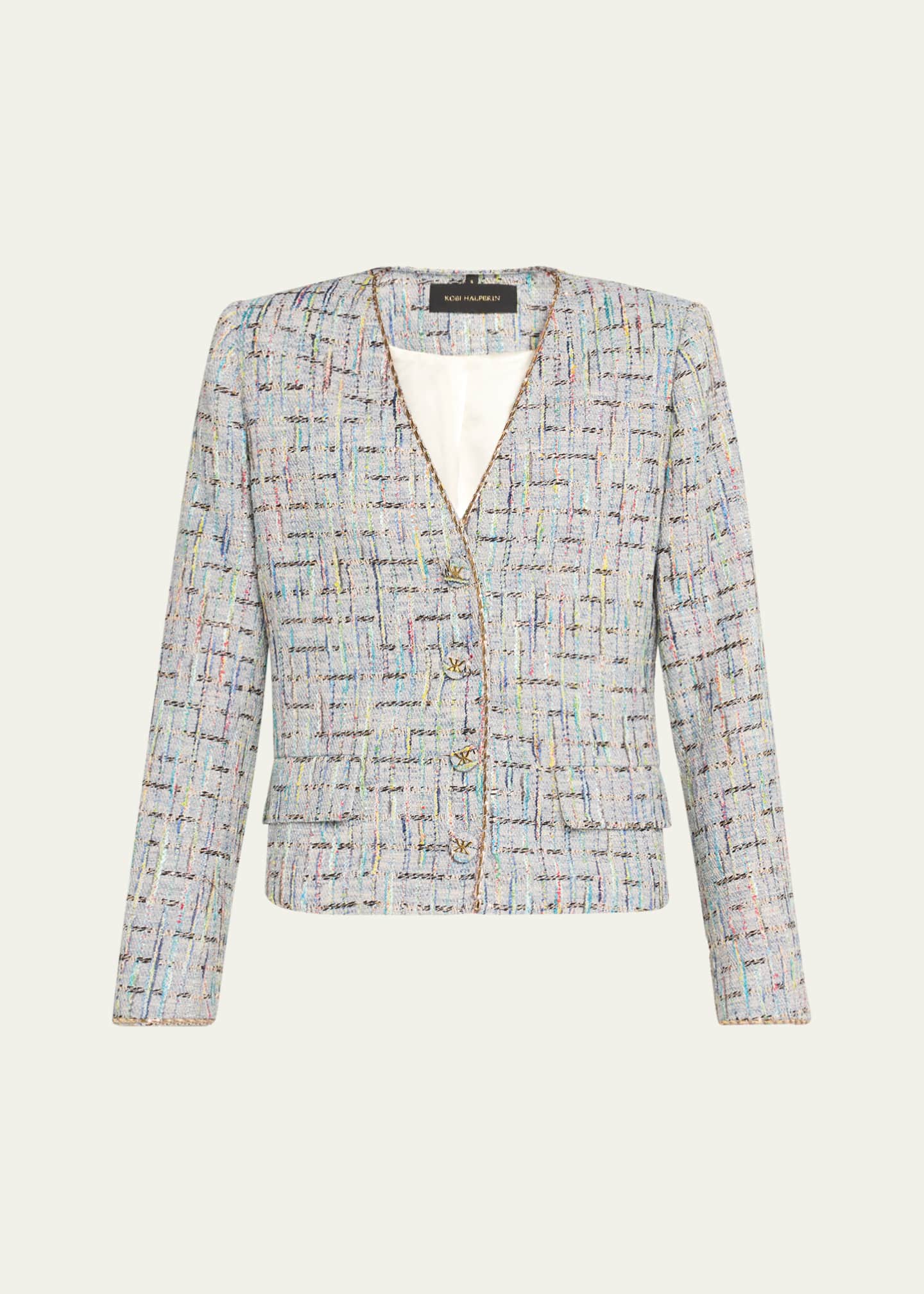 Kobi Halperin Lily Metallic-Trim Tweed Jacket - Bergdorf Goodman