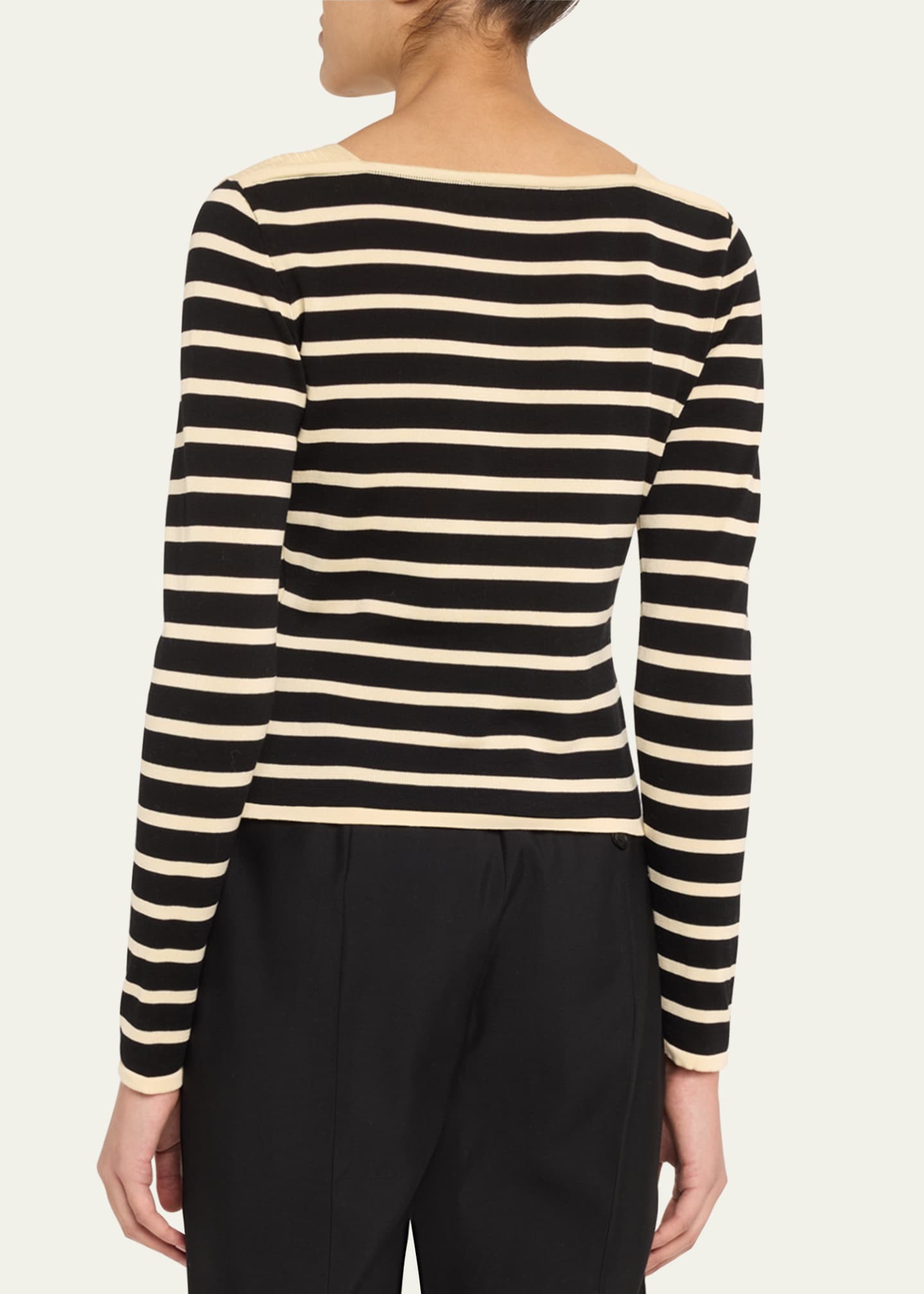 FRAME Stripe Boat-Neck Sweater - Bergdorf Goodman