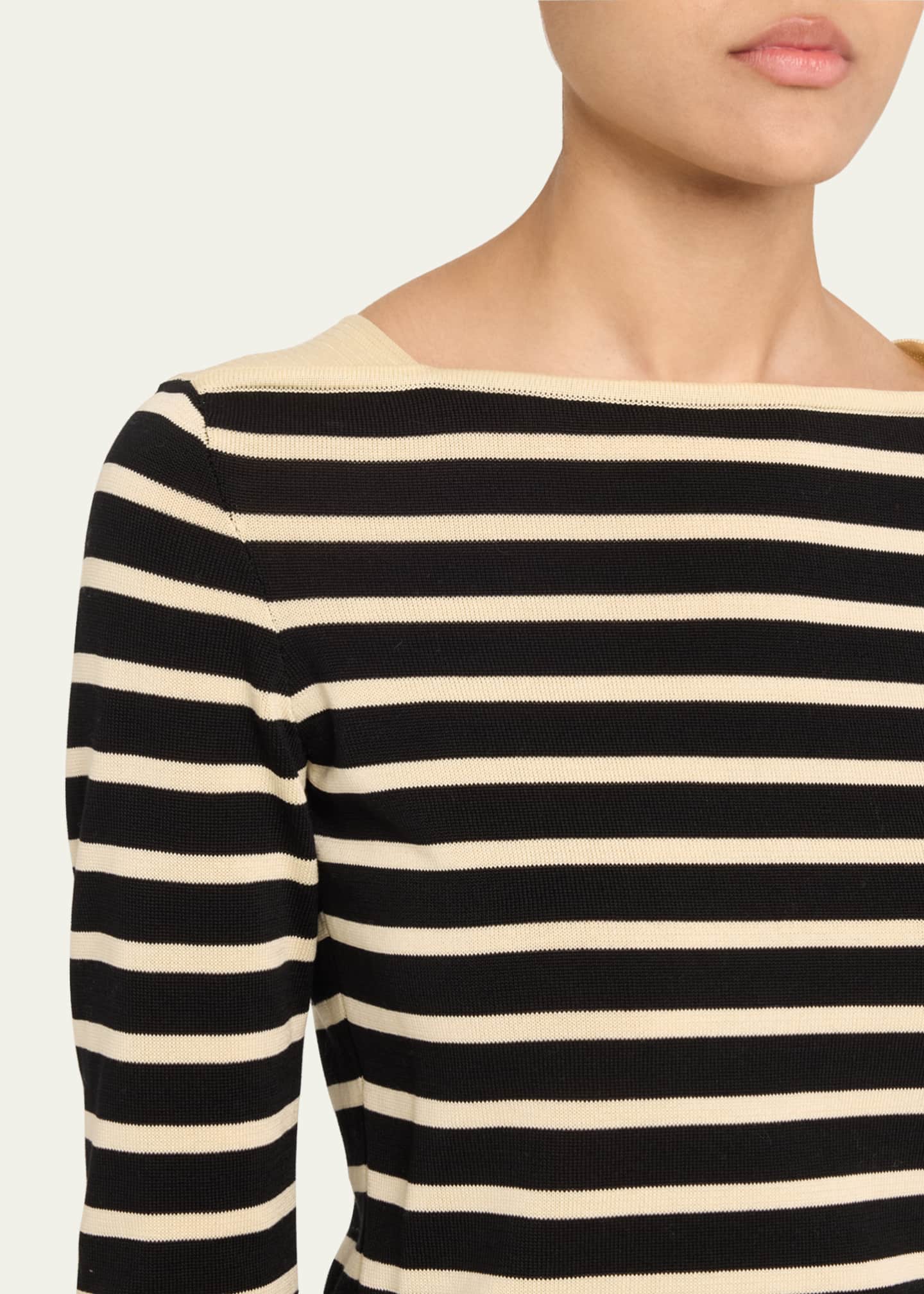 FRAME Stripe Boat-Neck Sweater - Bergdorf Goodman