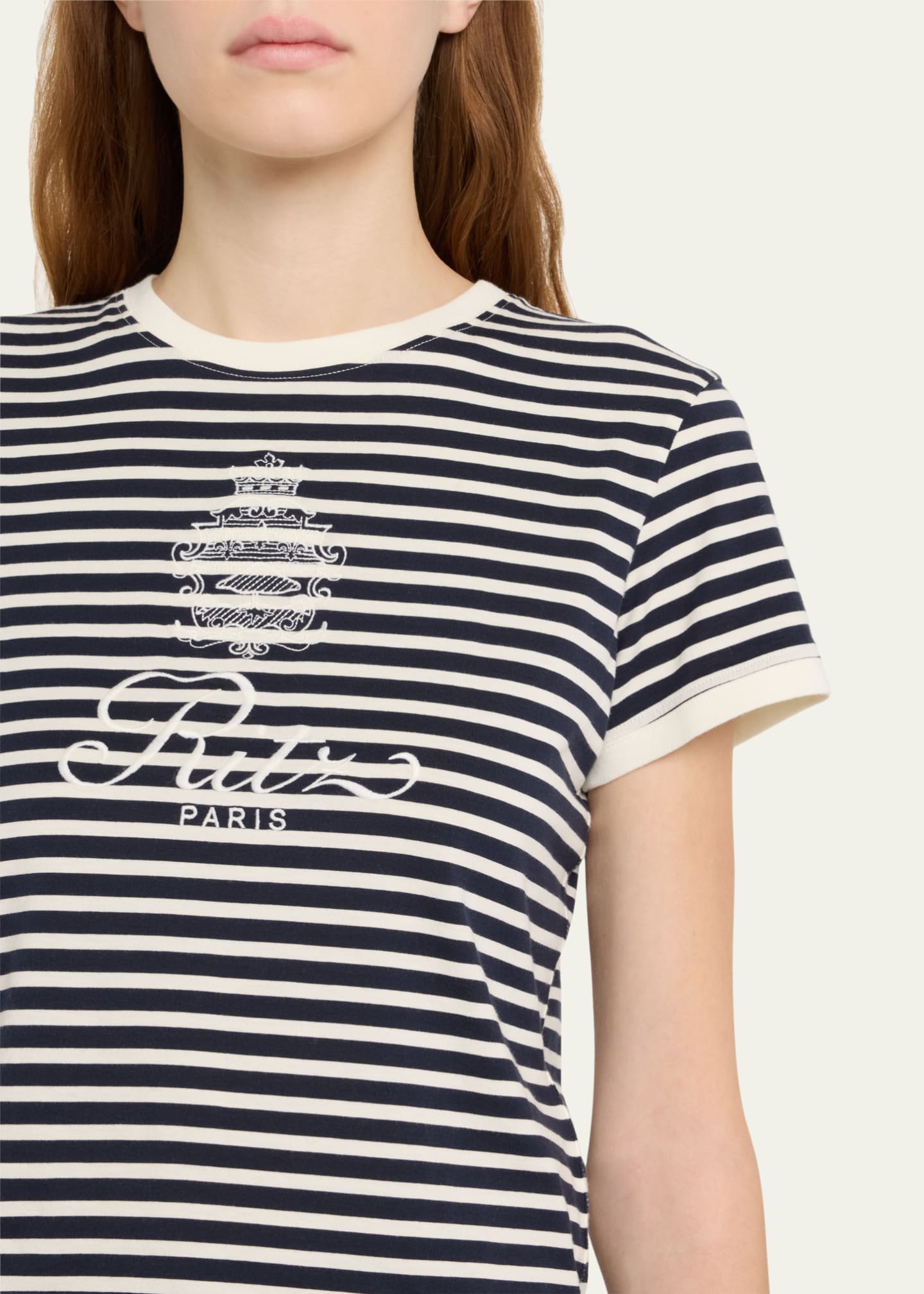 FRAME FRAME x Ritz Paris Stripe Baby Tee - Bergdorf Goodman