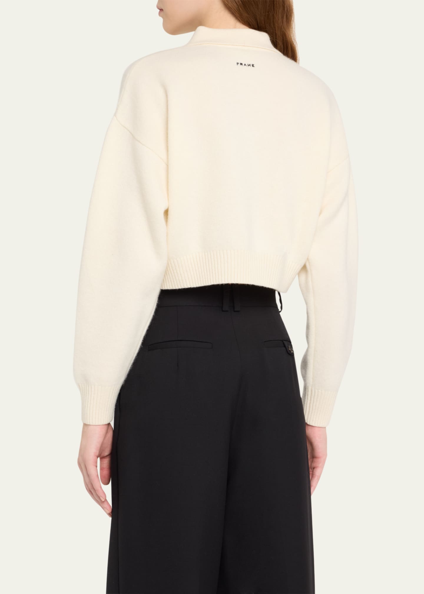FRAME FRAME x Ritz Paris Crest Cashmere Polo Sweater - Bergdorf Goodman