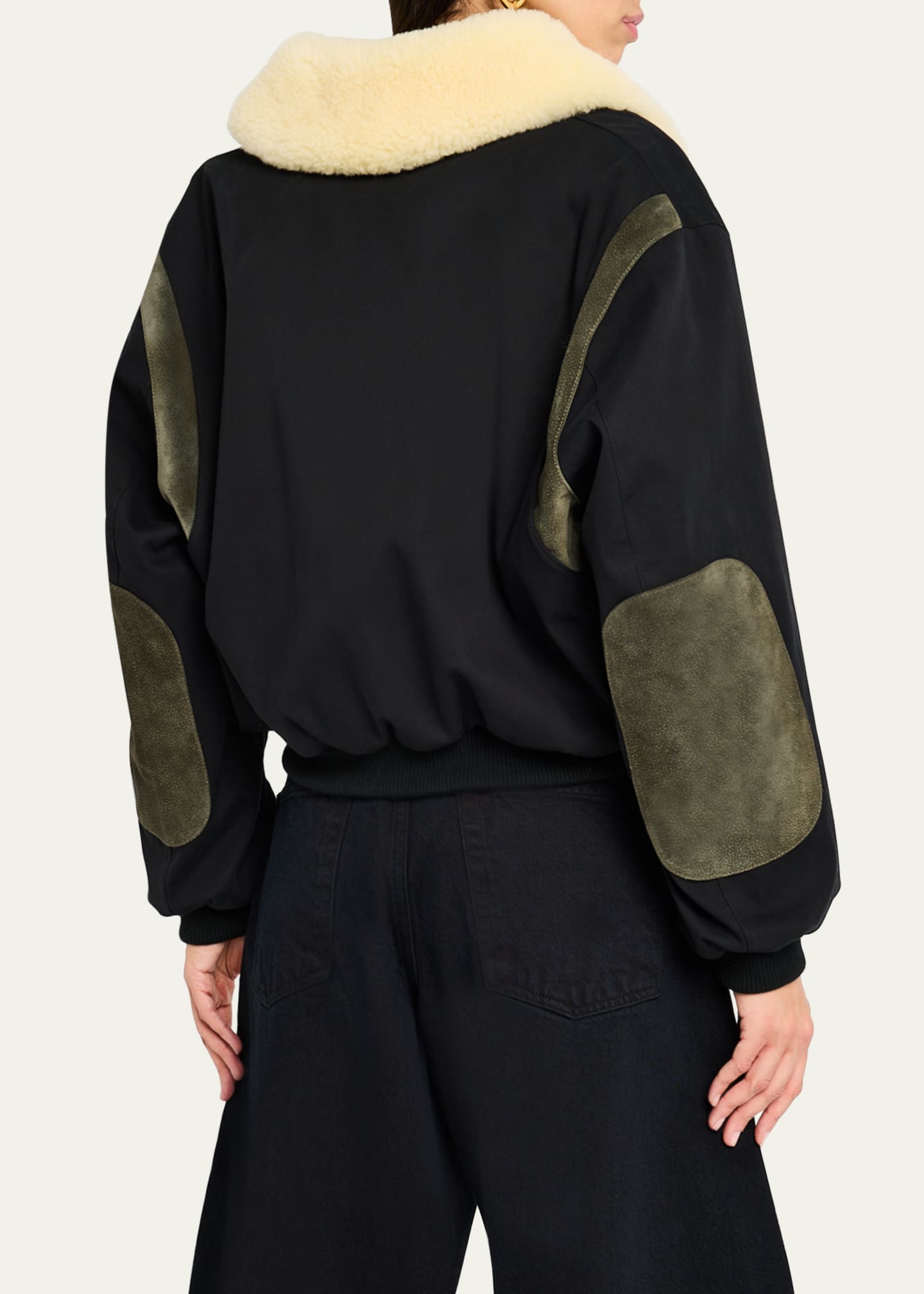 FRAME Mixed Leather Bomber Jacket - Bergdorf Goodman