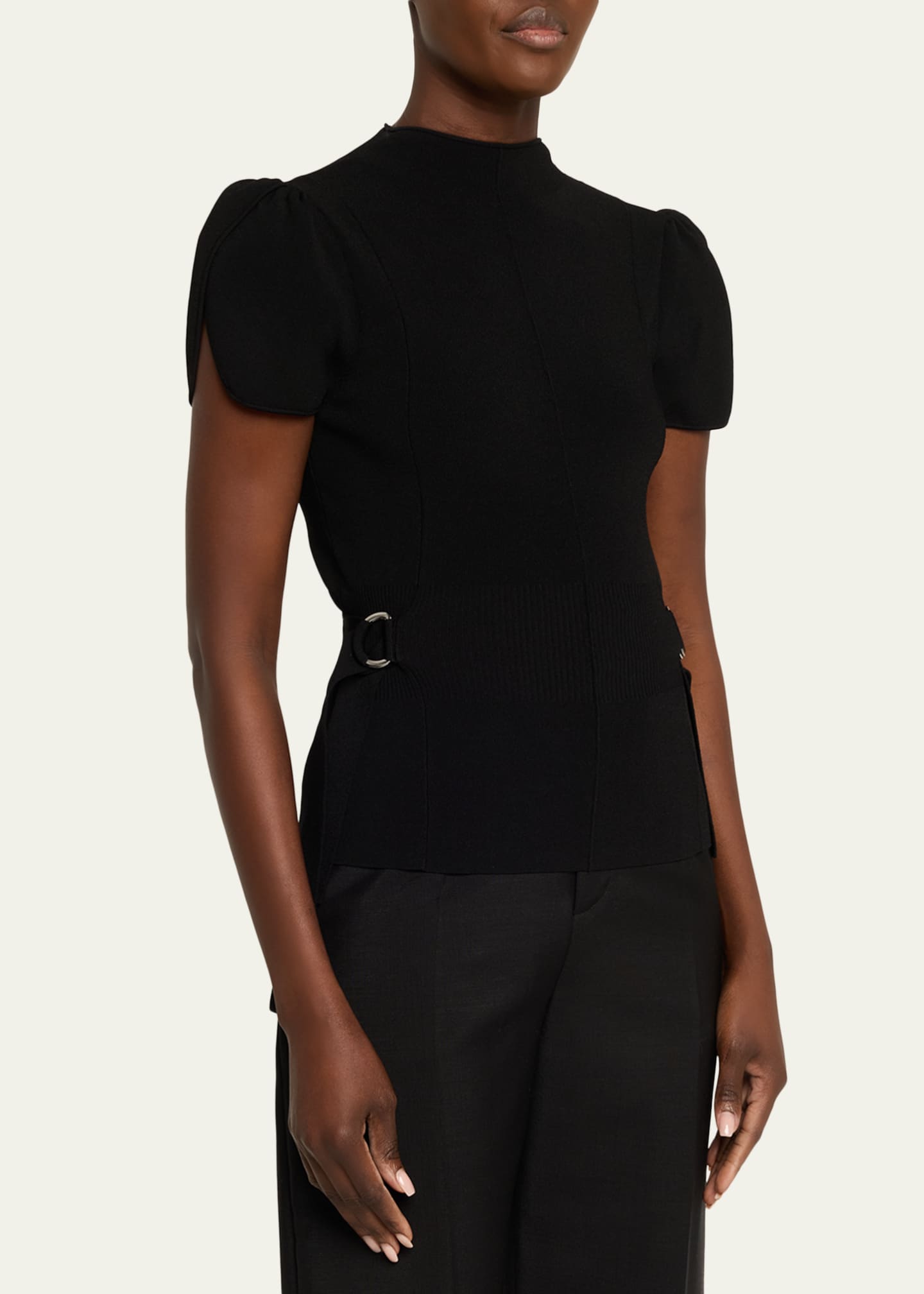 3.1 Phillip Lim Compact Rib Tulip Top - Bergdorf Goodman