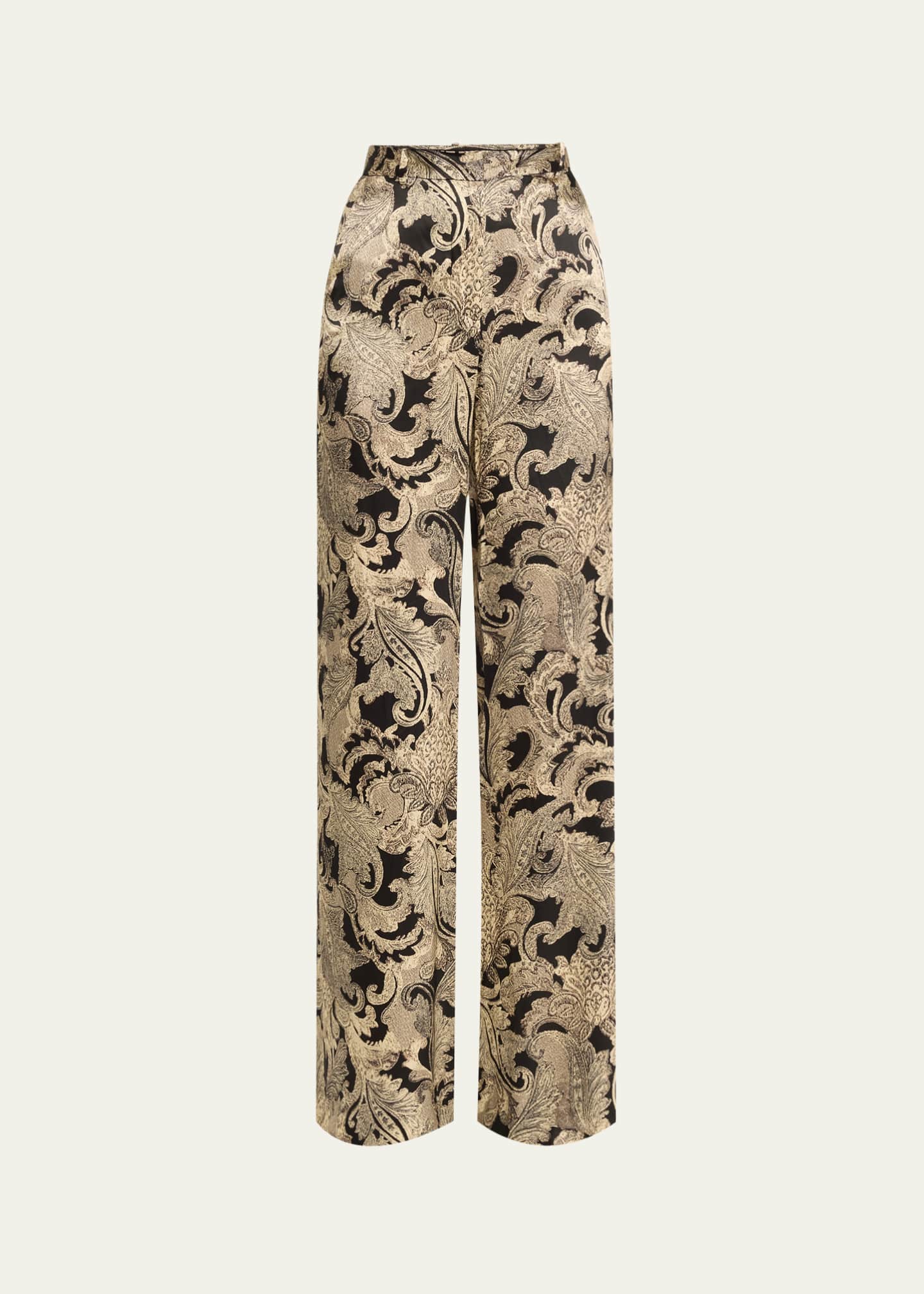 L'Agence Paisley Pilar Wide-Leg Pants - Bergdorf Goodman