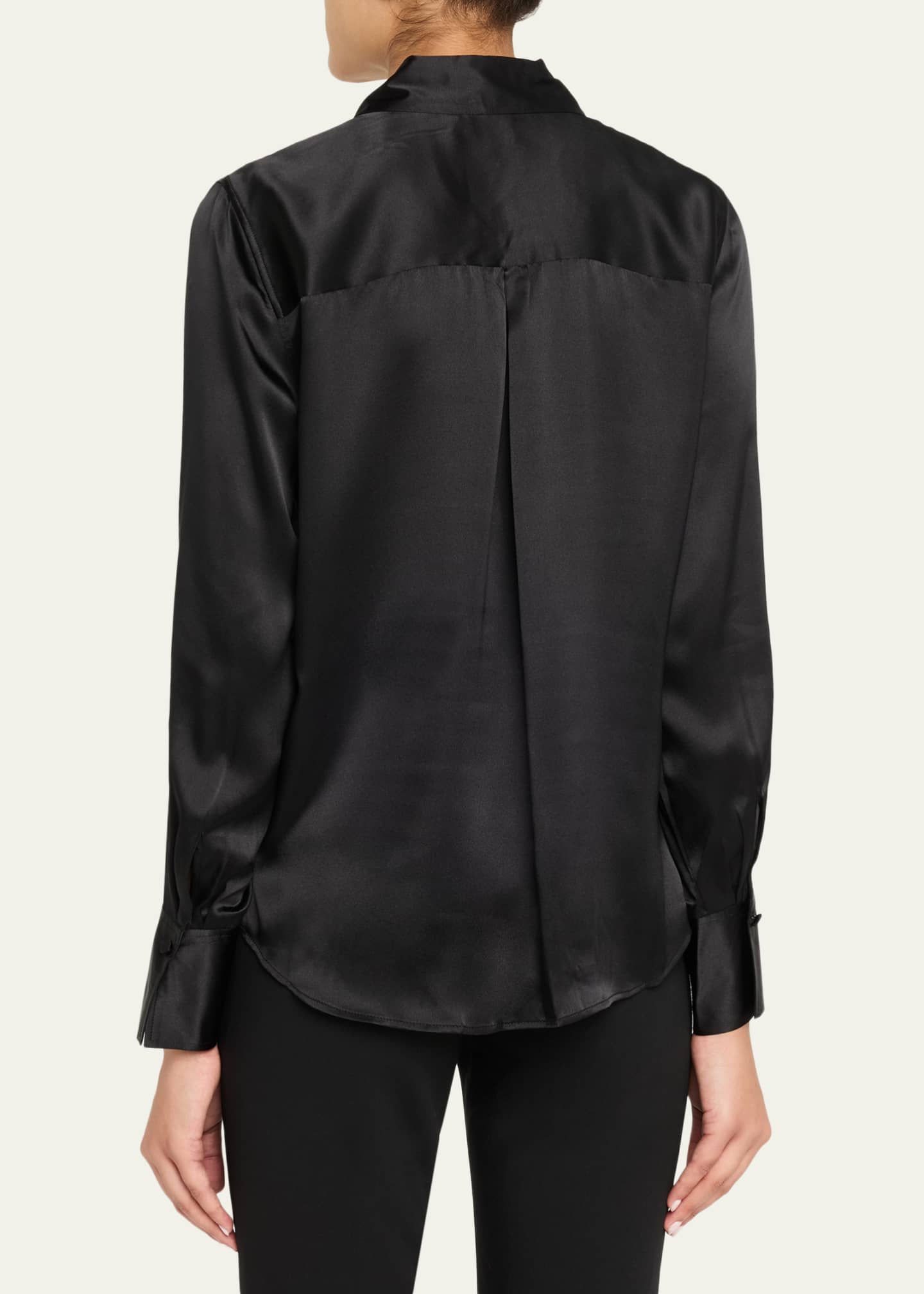 L'Agence Divya Pintuck Tux Shirt - Bergdorf Goodman