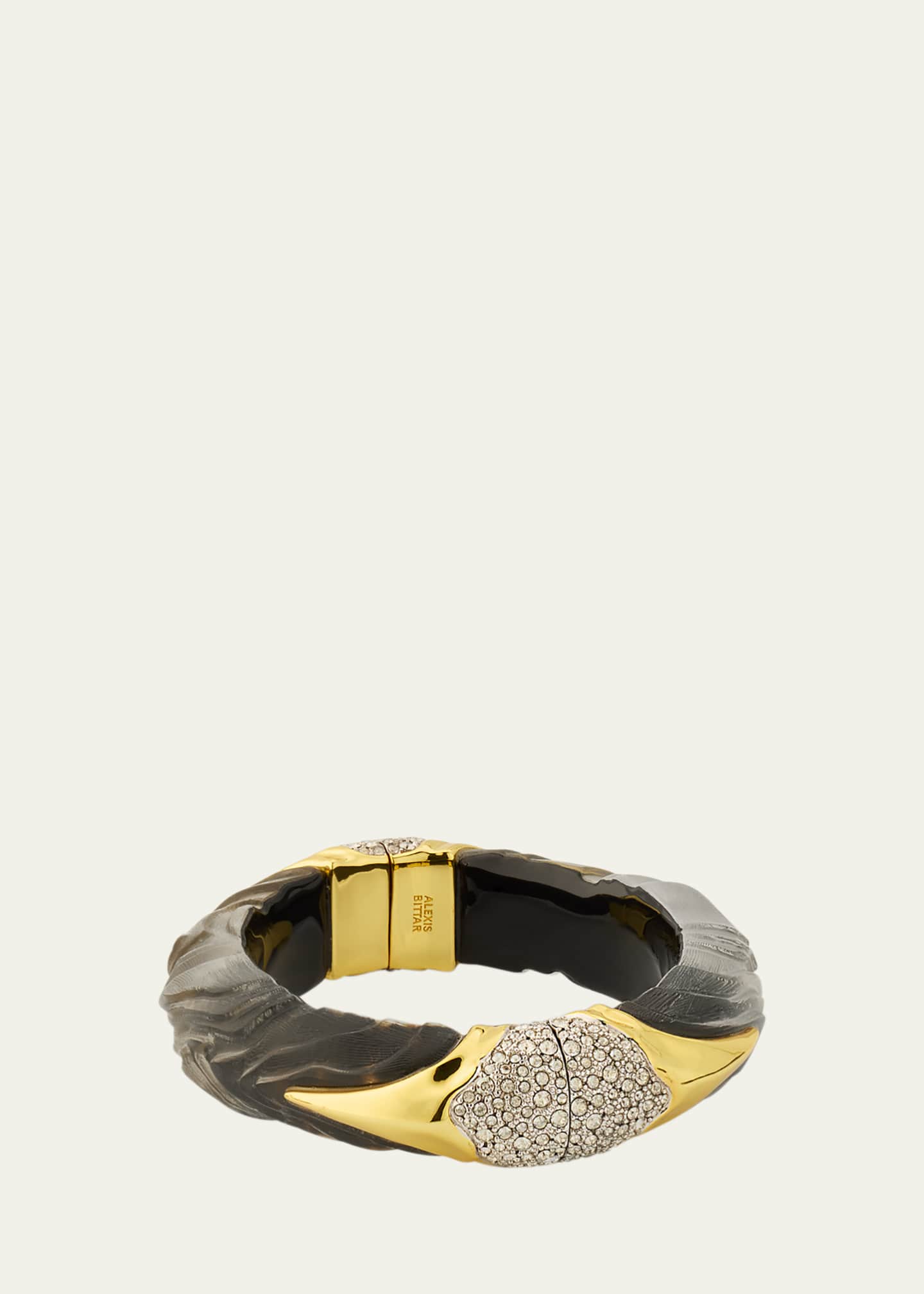 Alexis Bittar 14K Gold-Filled Brass Madera Crystal & Lucite Hinge ...