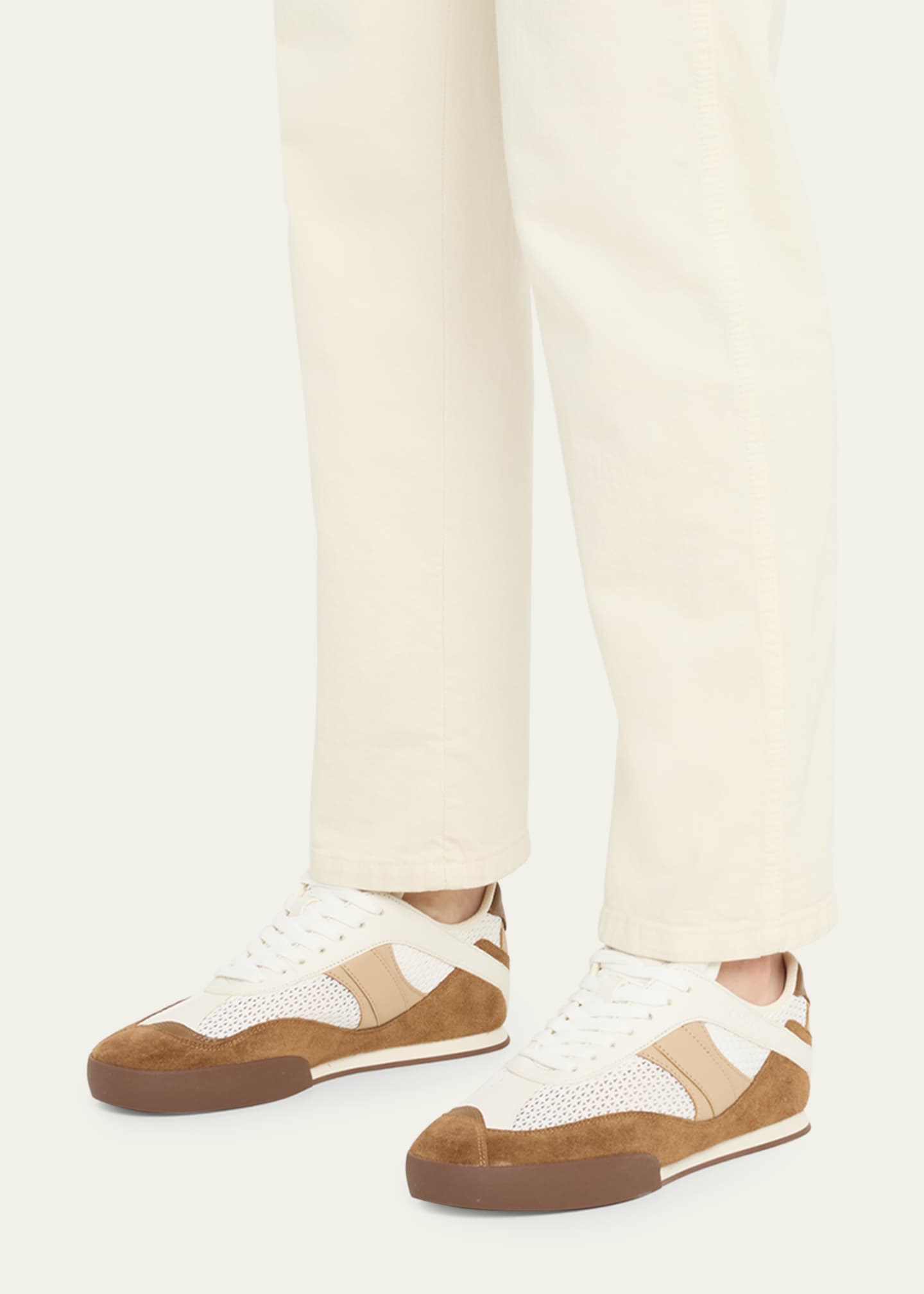 Chloe Kick Mesh and Leather Low-Top Sneakers - Bergdorf Goodman