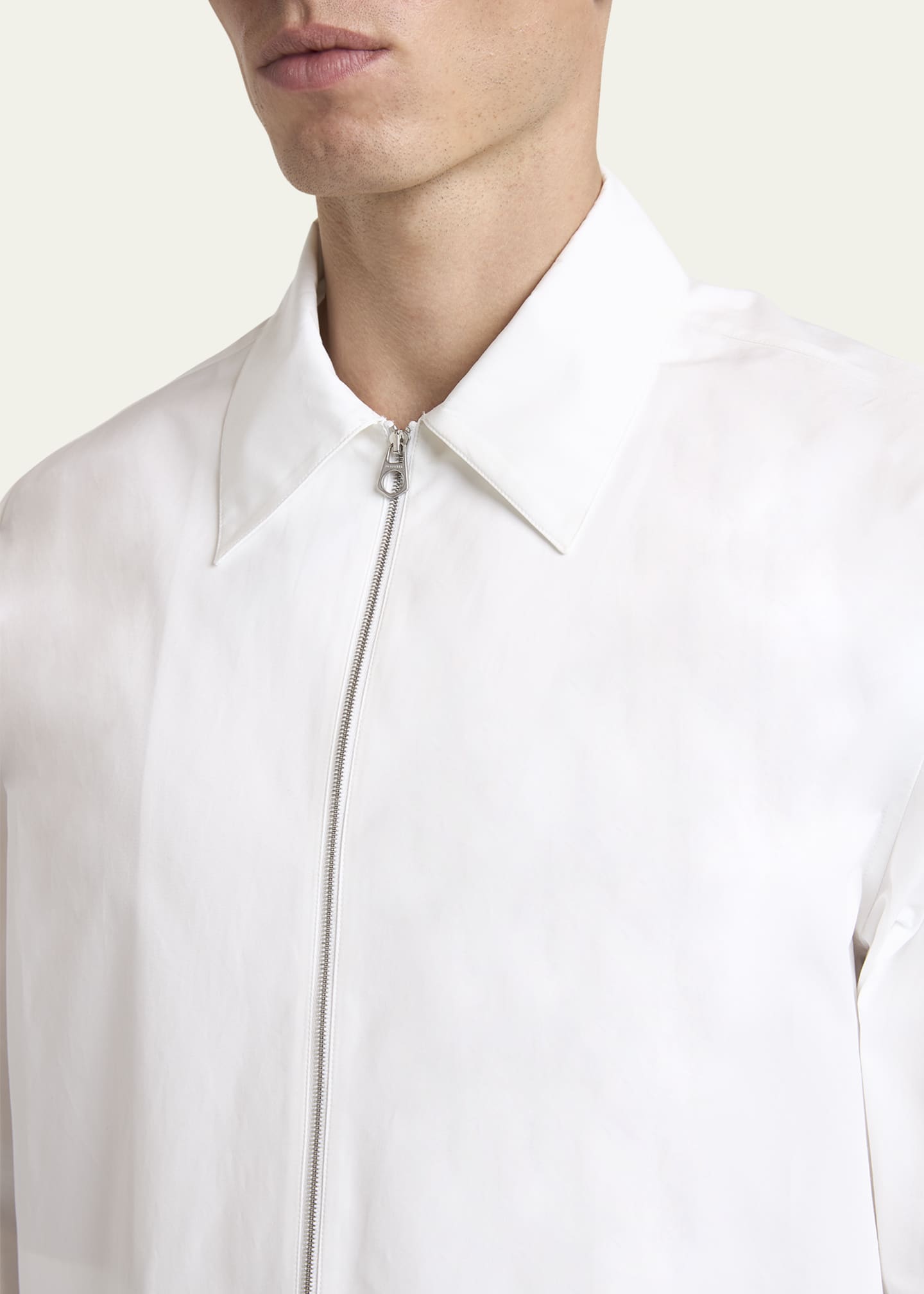 Jil Sander Men's Boxy Full-Zip Overshirt - Bergdorf Goodman