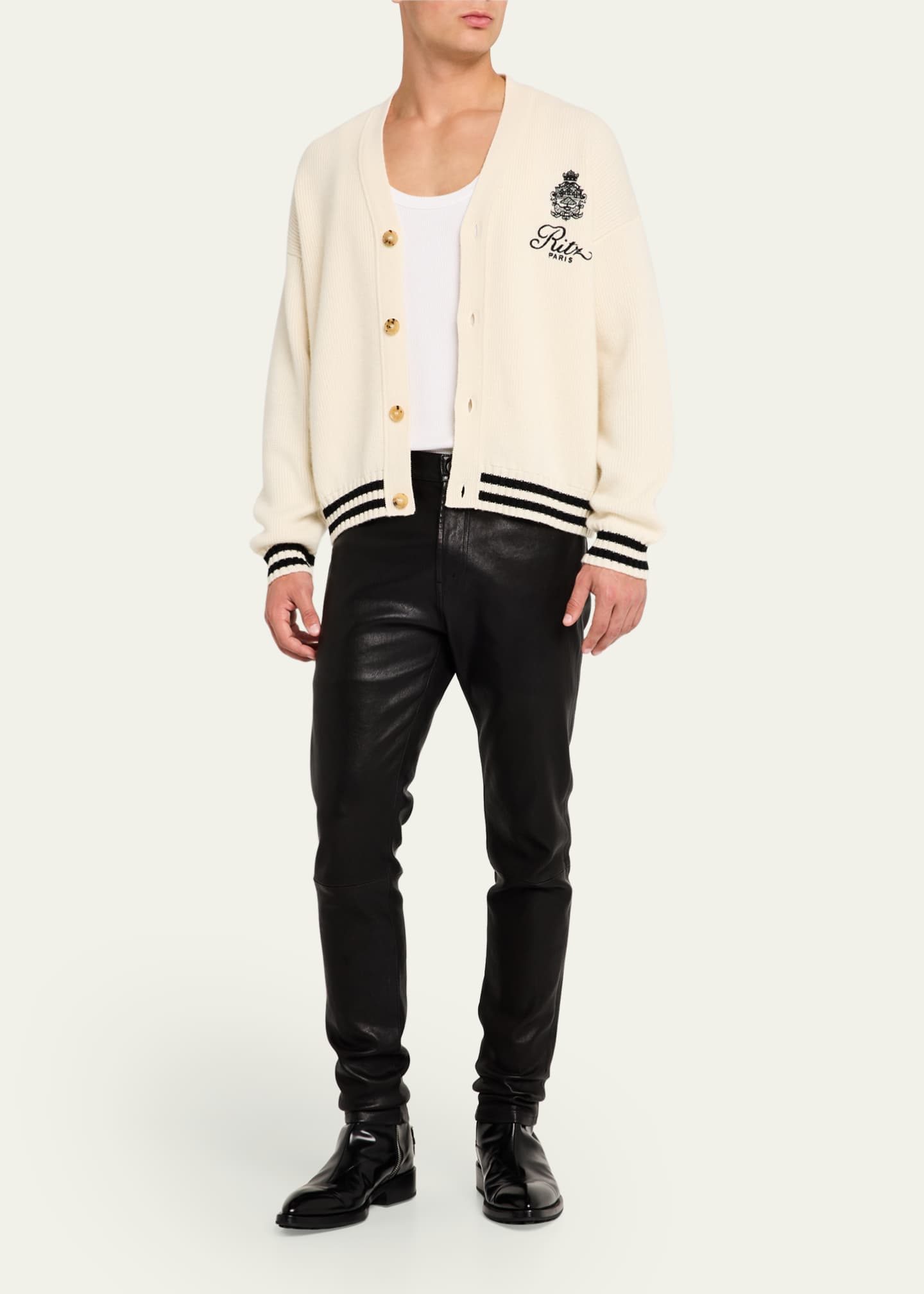 FRAME x Ritz Paris x Ritz Paris Men's Crest Tennis Cardigan - Bergdorf ...