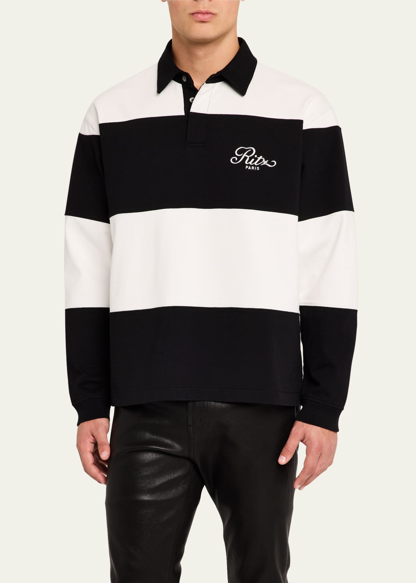 FRAME x Ritz Paris x Ritz Paris Men's Colorblock Rugby Shirt - Bergdorf ...