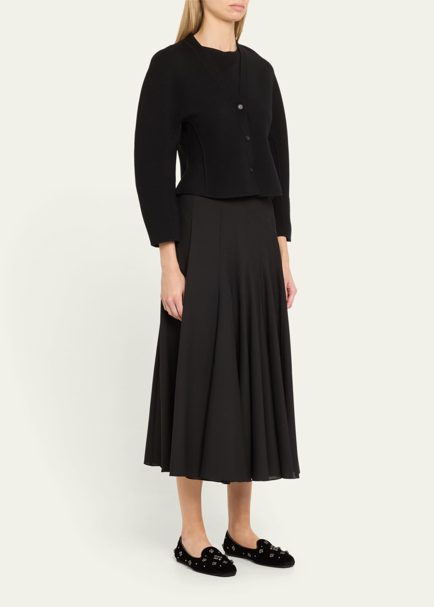 Stuart Weitzman Poppy Beaded Suede Smoking Loafers - Bergdorf Goodman