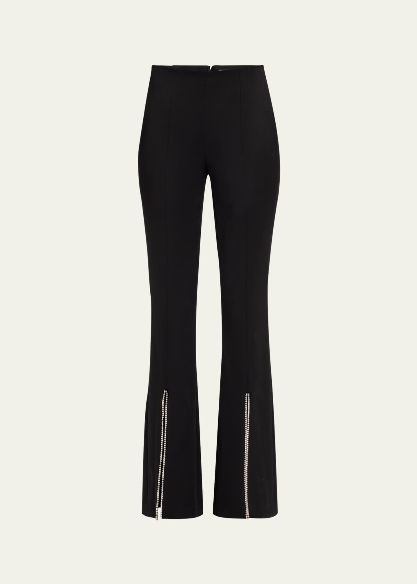 Alice + Olivia RMP Bootcut Pants with Embellished Front Slits ...