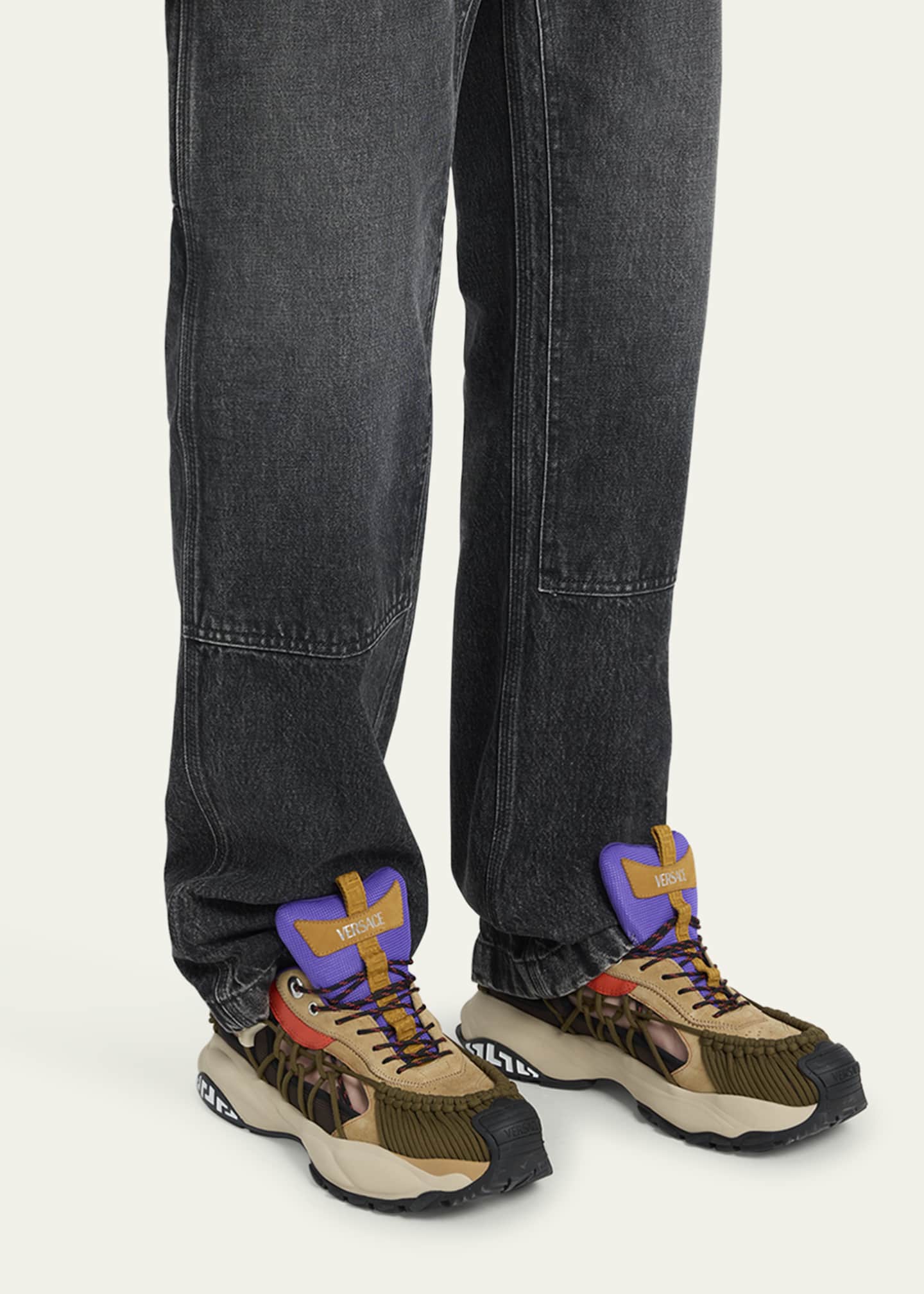 Versace Men's Mercury V1 Knotted Cutout Sneakers - Bergdorf Goodman