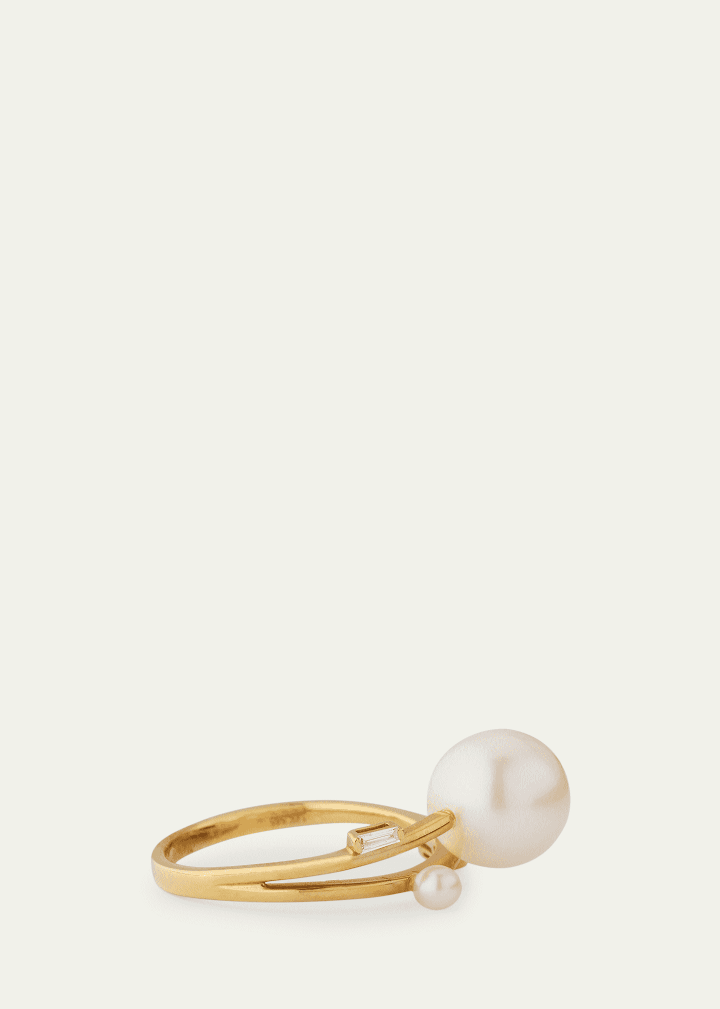 ATLAS LOVE 18K Yellow Gold Orbit Pearl Diamond Ring - Bergdorf Goodman