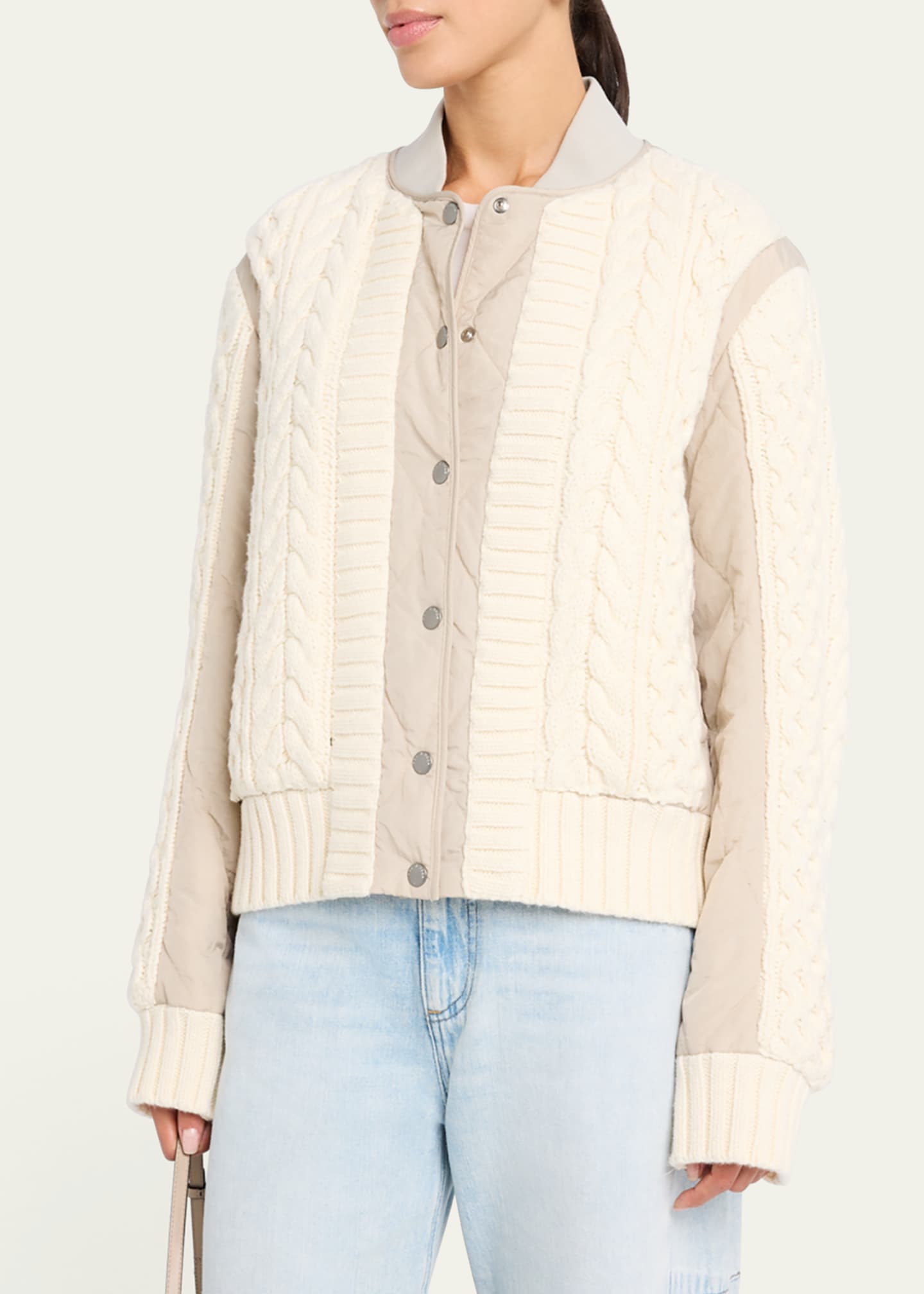 Rag & Bone Manston Mixed-Media Bomber Jacket - Bergdorf Goodman