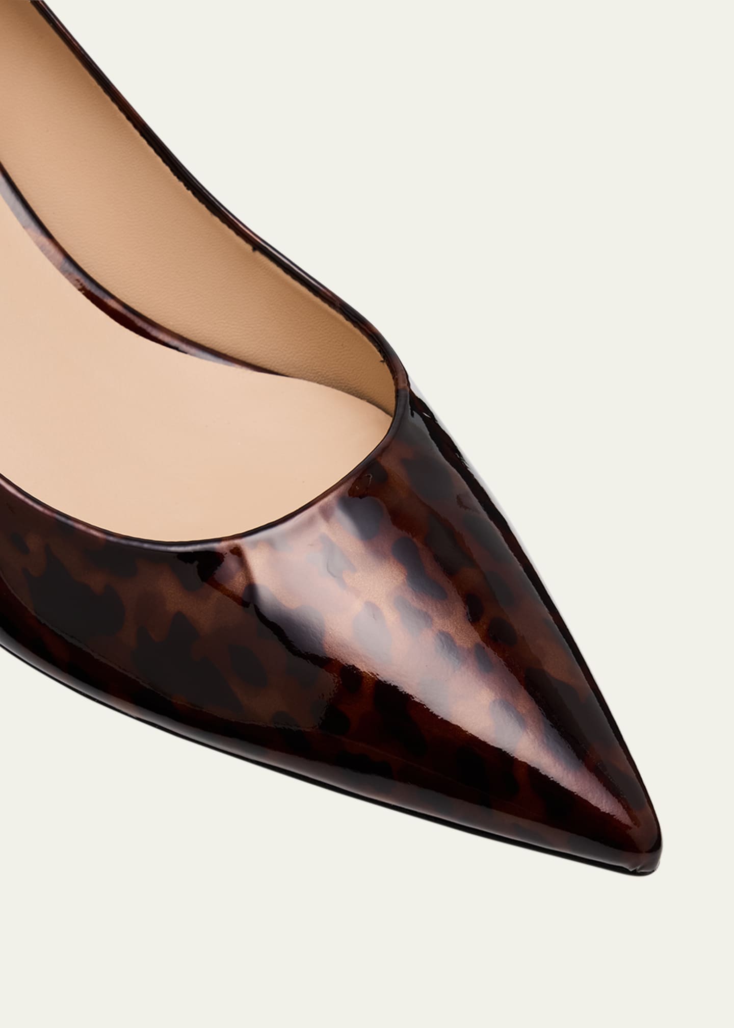 Stuart Weitzman Stuart Power Tortoise Leather Pumps - Bergdorf Goodman