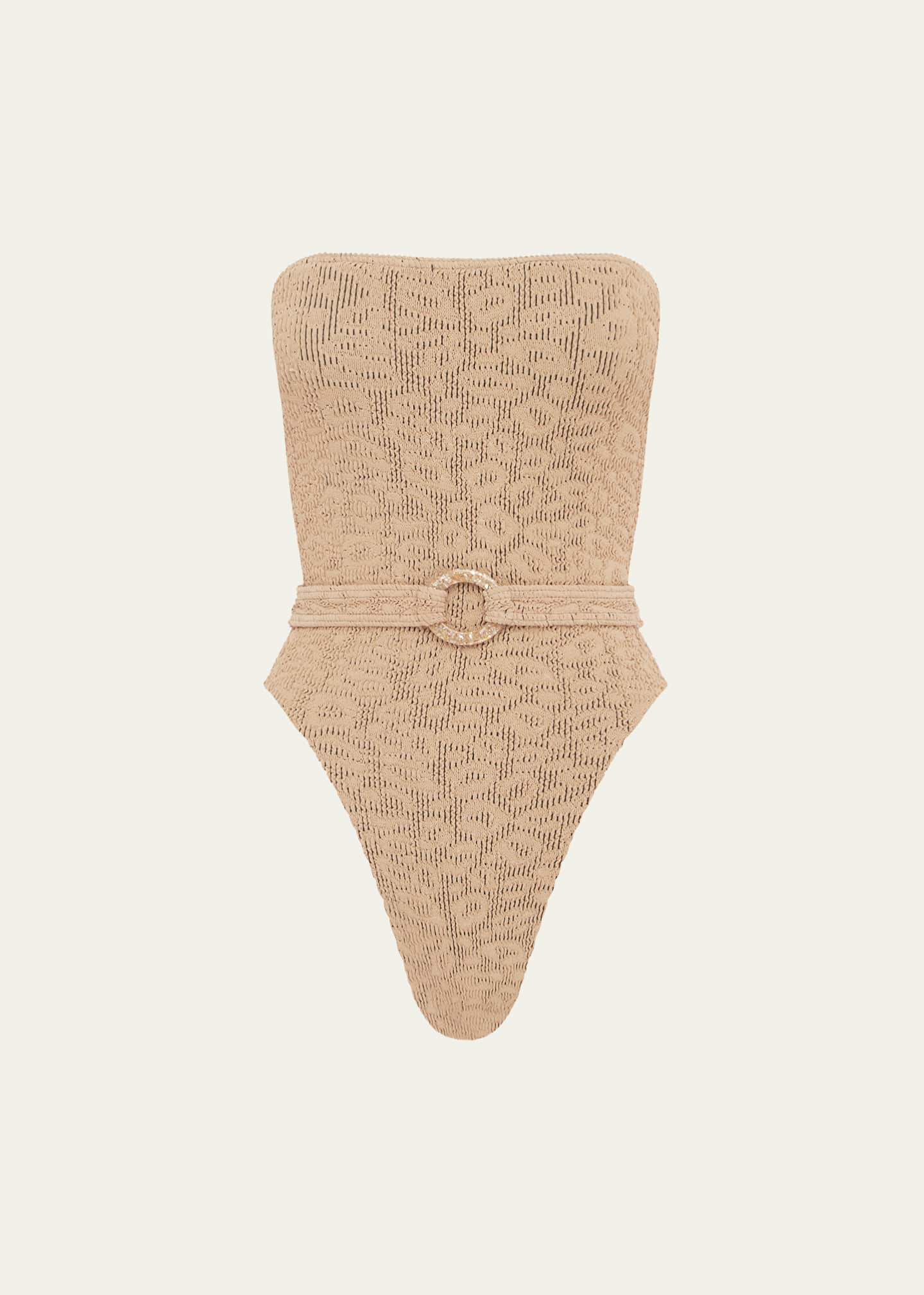 bond-eye swim Oat Leopard Belted Fane One-Piece Swimsuit - Bergdorf Goodman