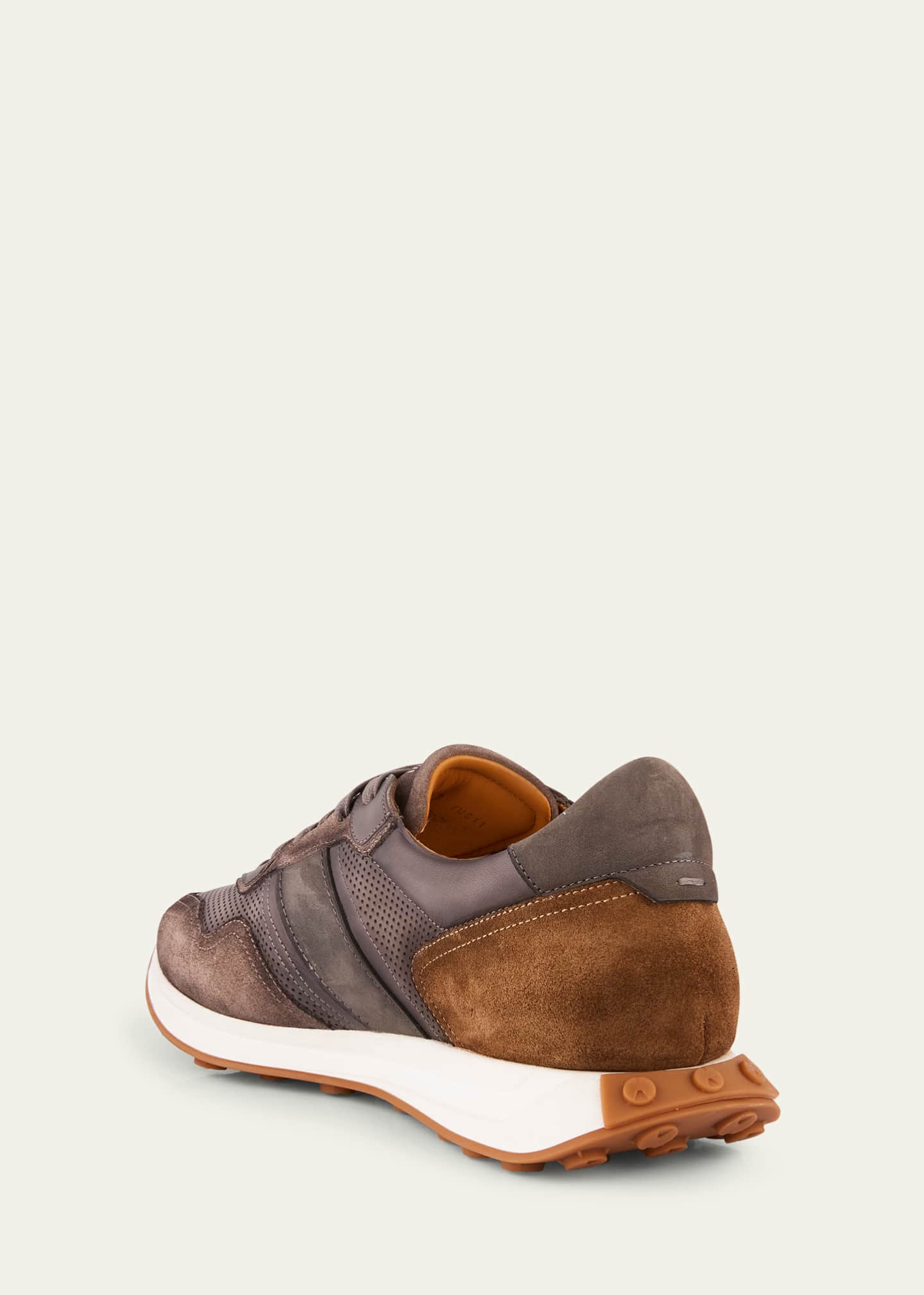 Magnanni Men's Romero Perforated Leather Runner Sneakers - Bergdorf Goodman