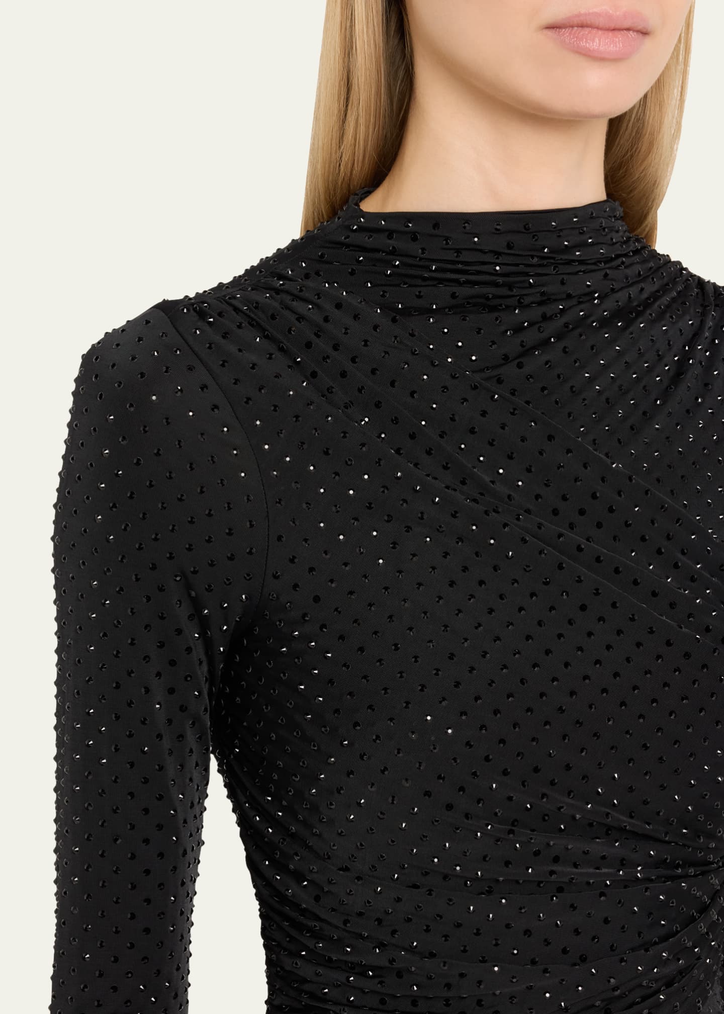 Retrofete Tana Long-Sleeve Embellished Mini Dress - Bergdorf Goodman