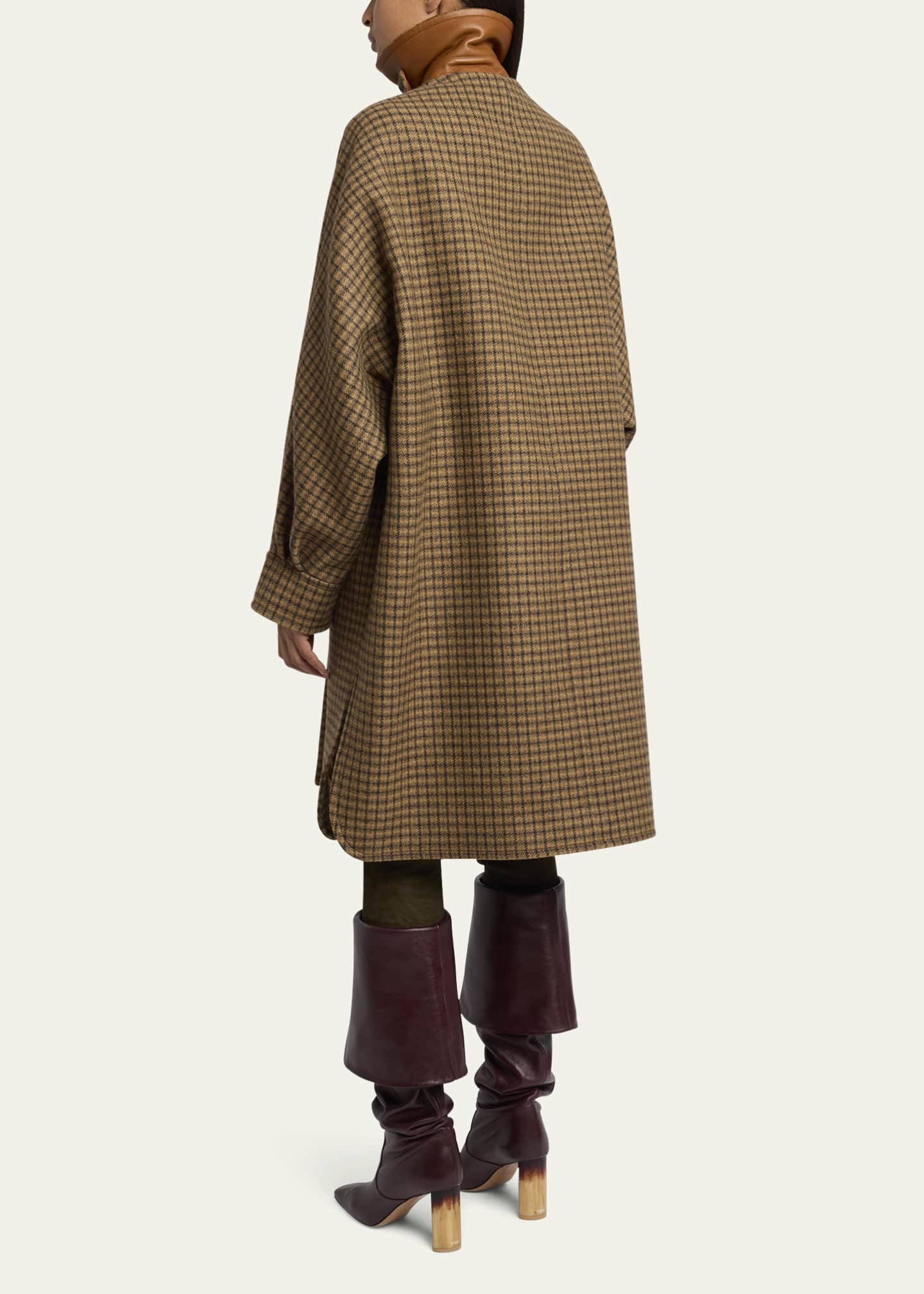 Chloe Plaid Single-Breasted Long Coat - Bergdorf Goodman