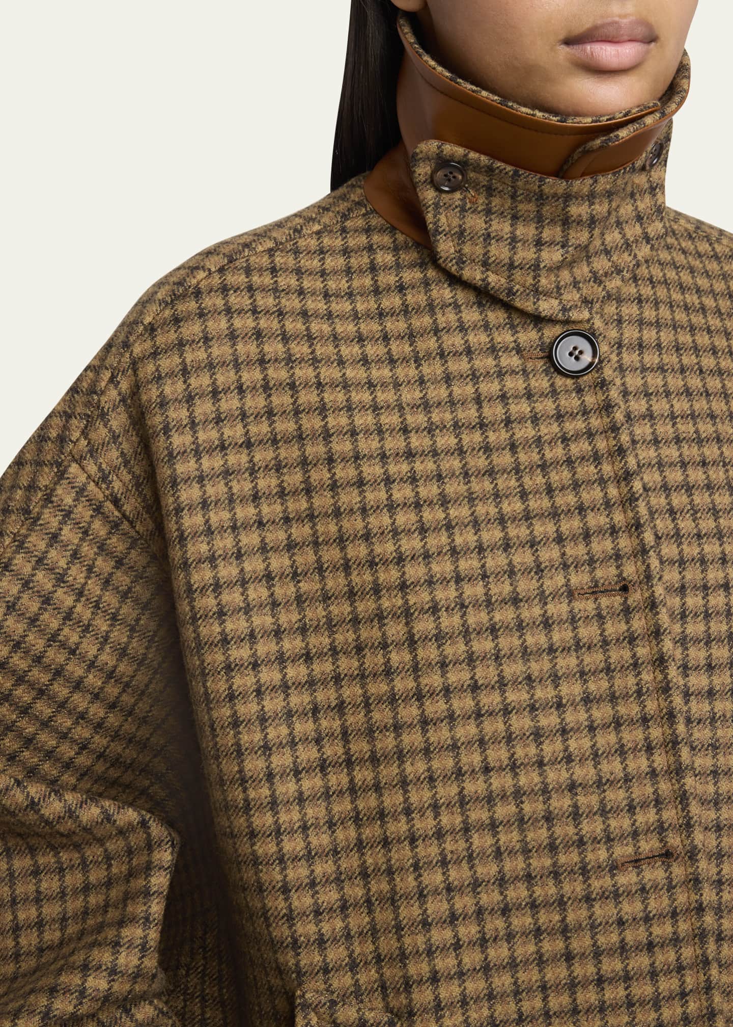 Chloe Plaid Single-Breasted Long Coat - Bergdorf Goodman