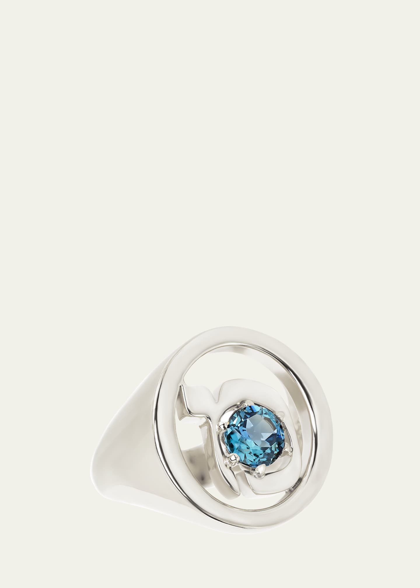 Procaccia Jewelry 18K Gold Hebrew MEM Initial Signet Ring - Bergdorf ...