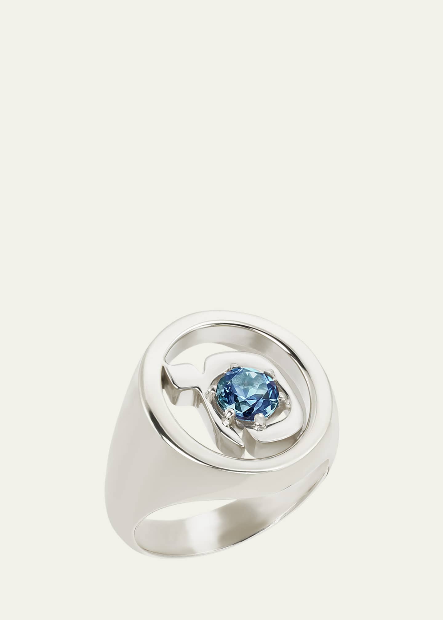 Procaccia Jewelry 18K Gold Hebrew MEM Initial Signet Ring - Bergdorf ...