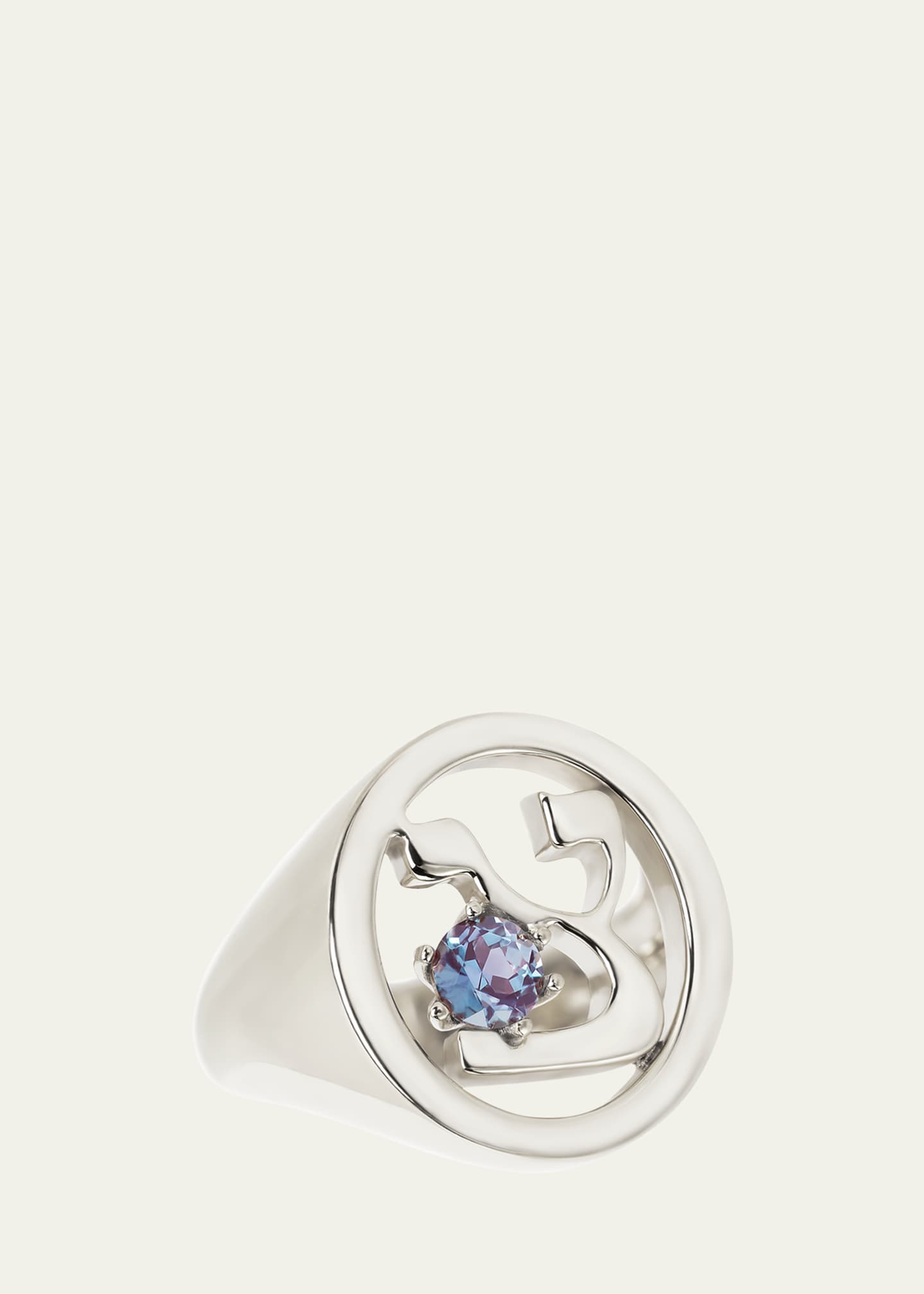 Procaccia Jewelry 18K Gold Hebrew ZADI Initial Signet Ring - Bergdorf ...