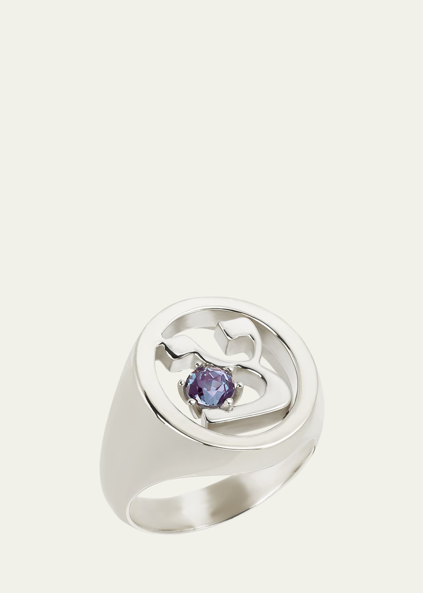 Procaccia Jewelry 18K Gold Hebrew ZADI Initial Signet Ring - Bergdorf ...