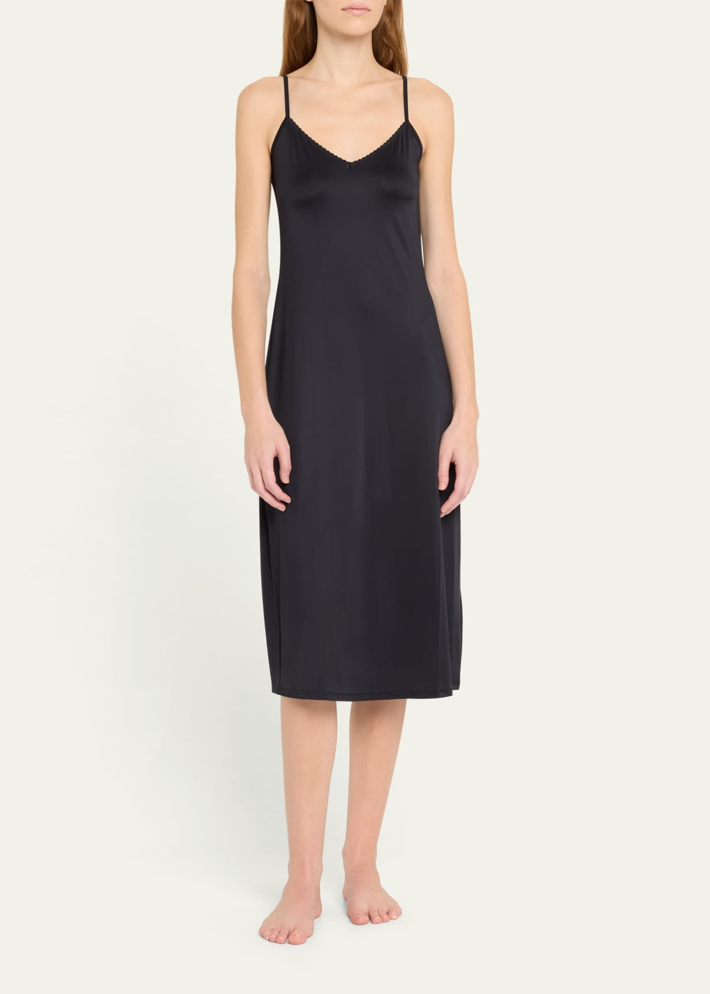Hanro Satin Deluxe Midi Slip Dress - Bergdorf Goodman
