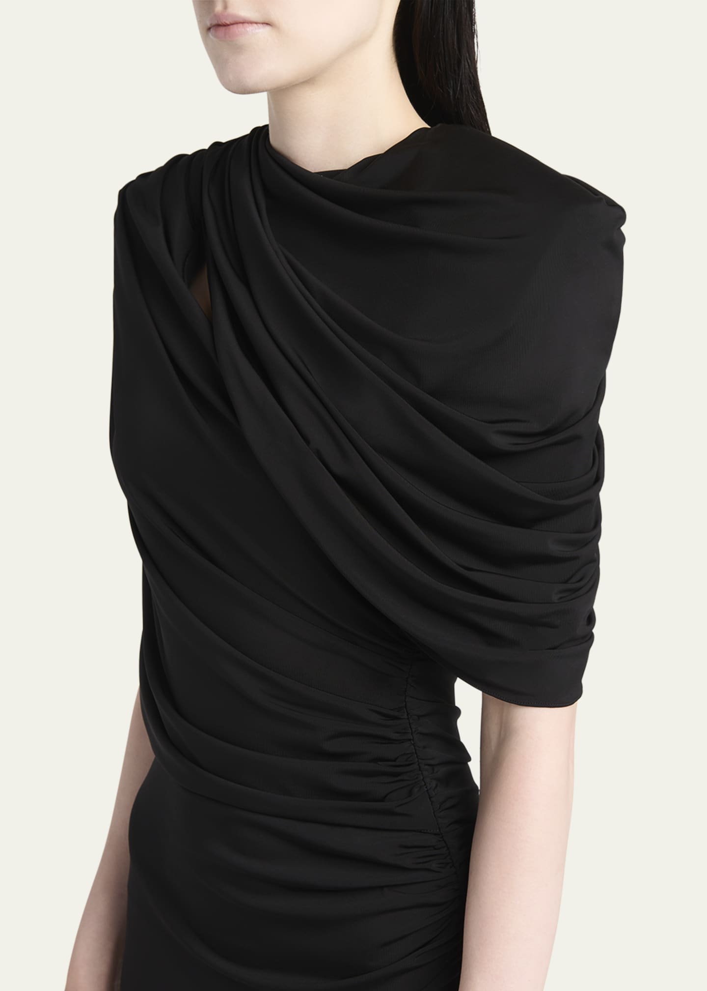 Stella McCartney Draped Cape Midi Dress - Bergdorf Goodman