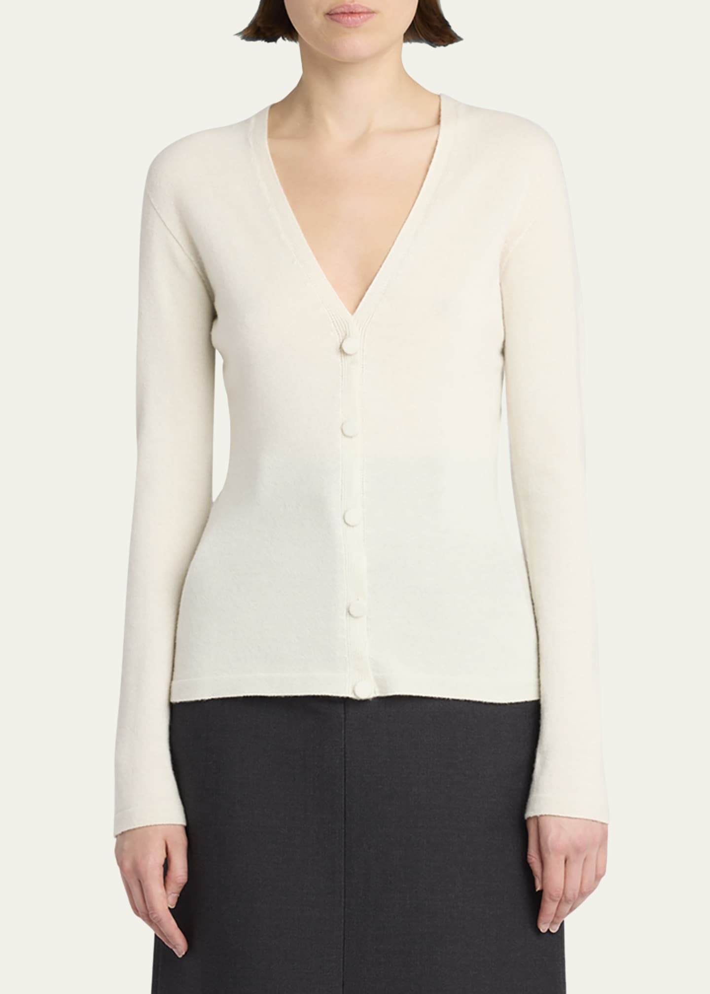 THE ROW Imperia V-Neck Cashmere Cardigan - Bergdorf Goodman