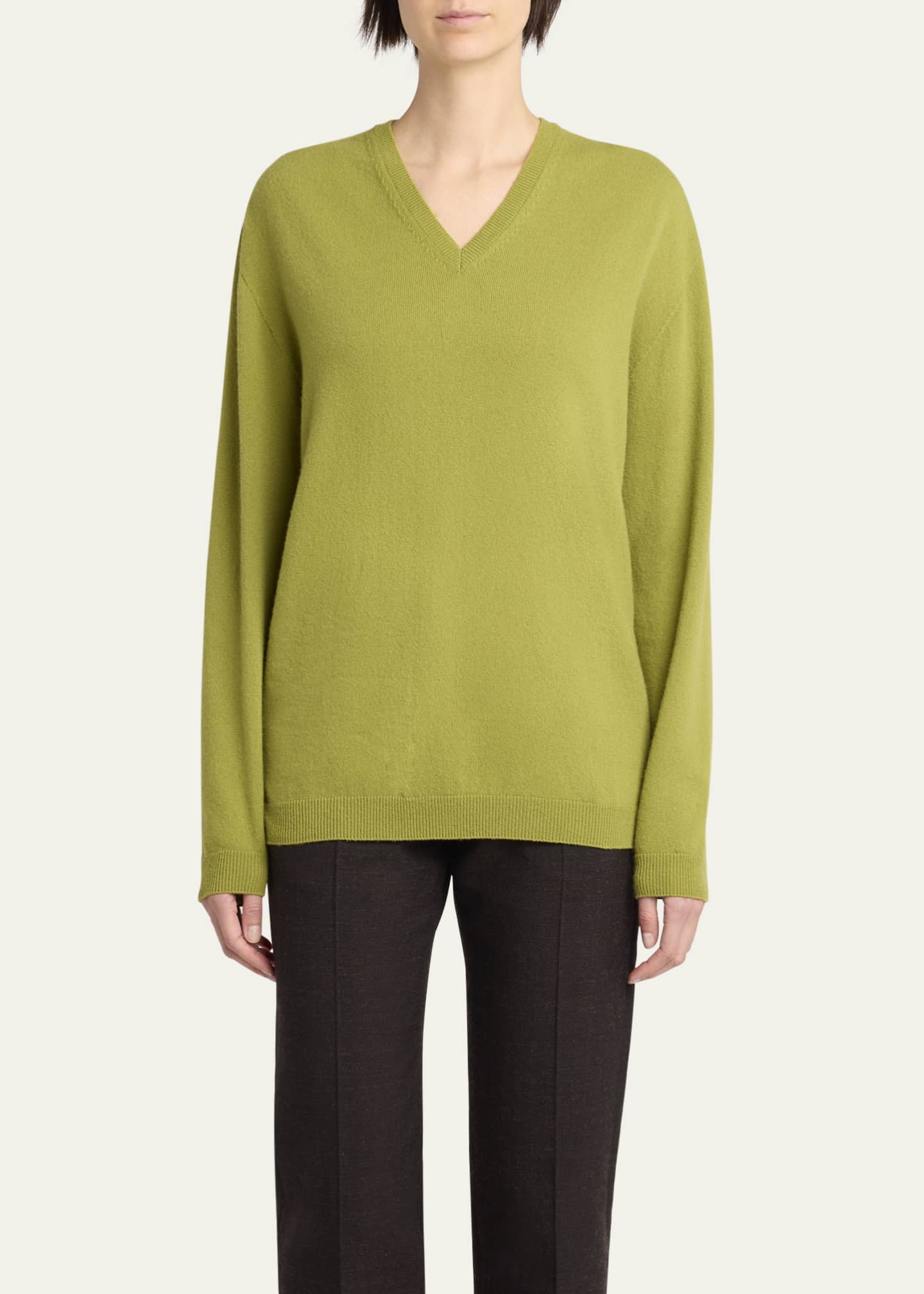 THE ROW Isaora V-Neck Cashmere Sweater - Bergdorf Goodman