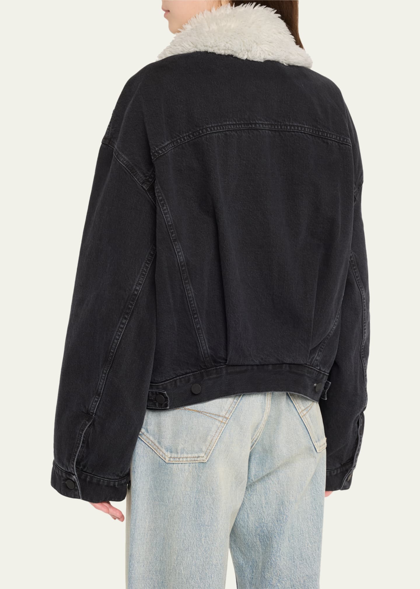 3x1 Neil Denim Teddy Trucker Jacket - Bergdorf Goodman