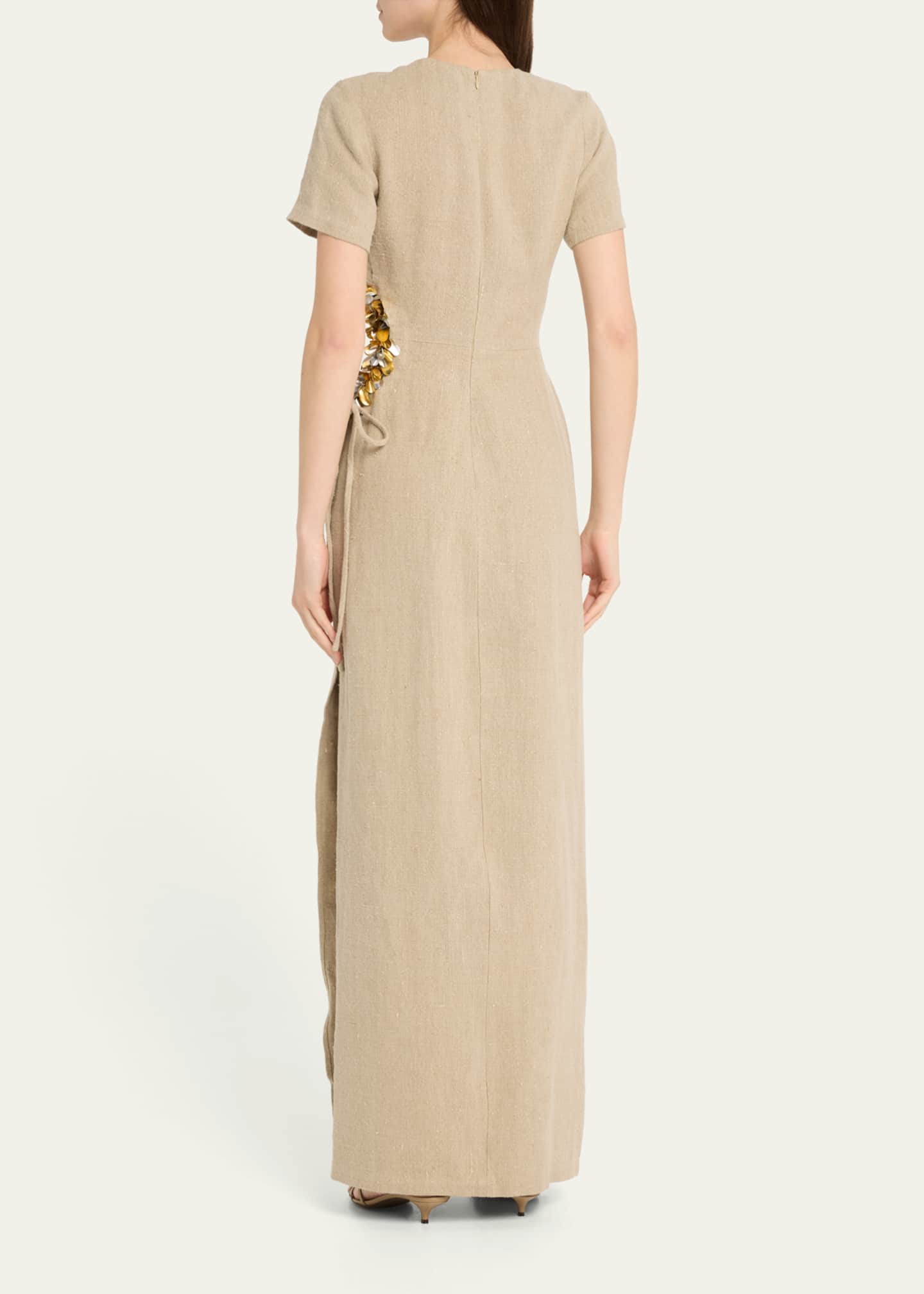 Diotima Seaford Cutout Linen Evening Dress - Bergdorf Goodman